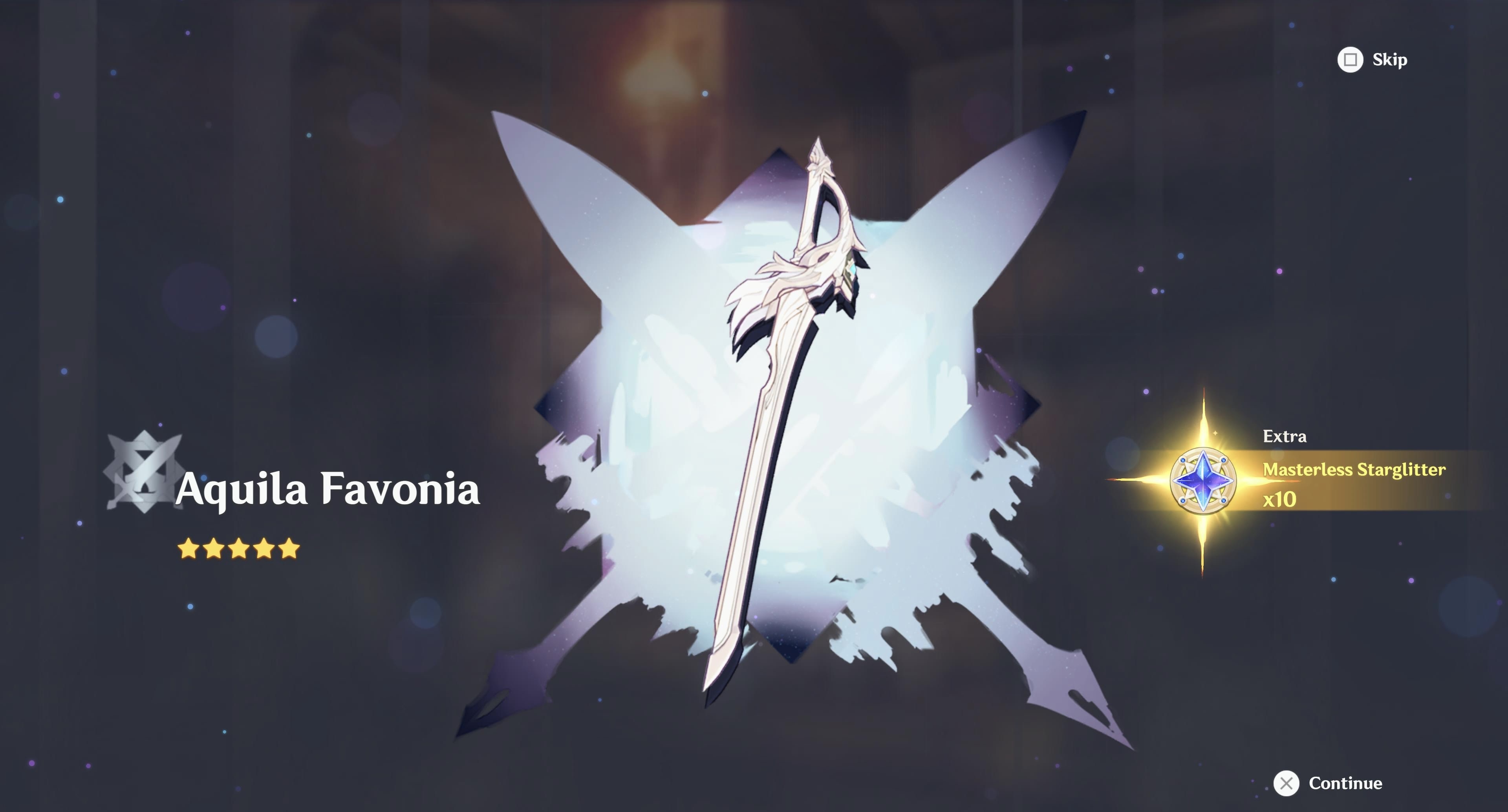 Aquila Favonia | Standard Banner Pulls (ES/5.3) Genshin Impact | HoYoLAB