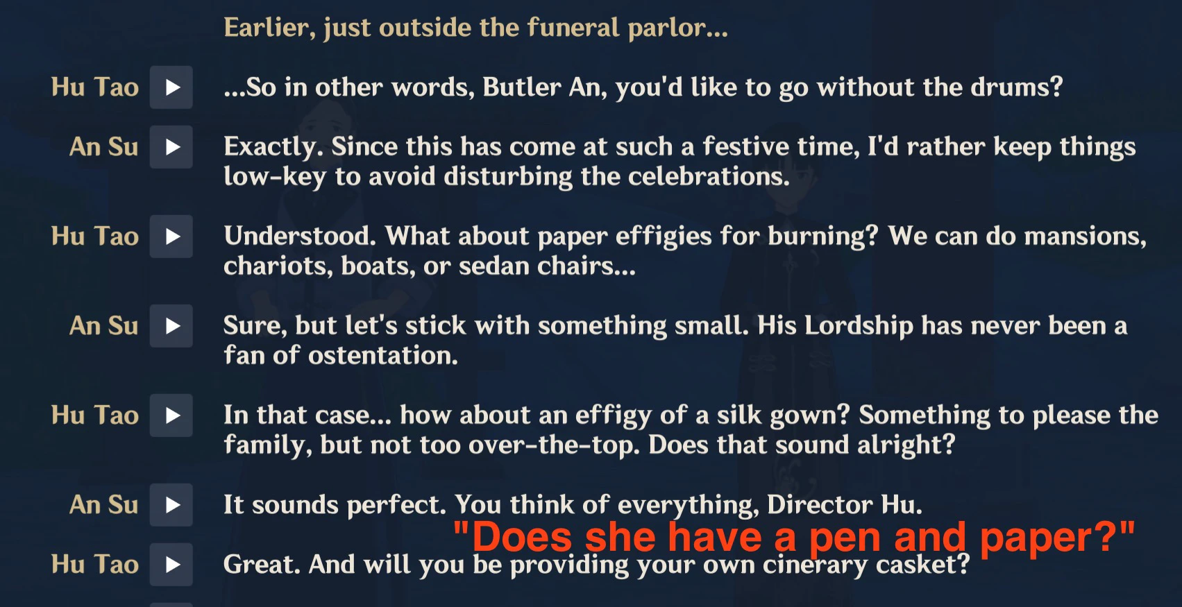 Other People: "This Dialogue is so Long And Boring! Why Can't a Skip ...