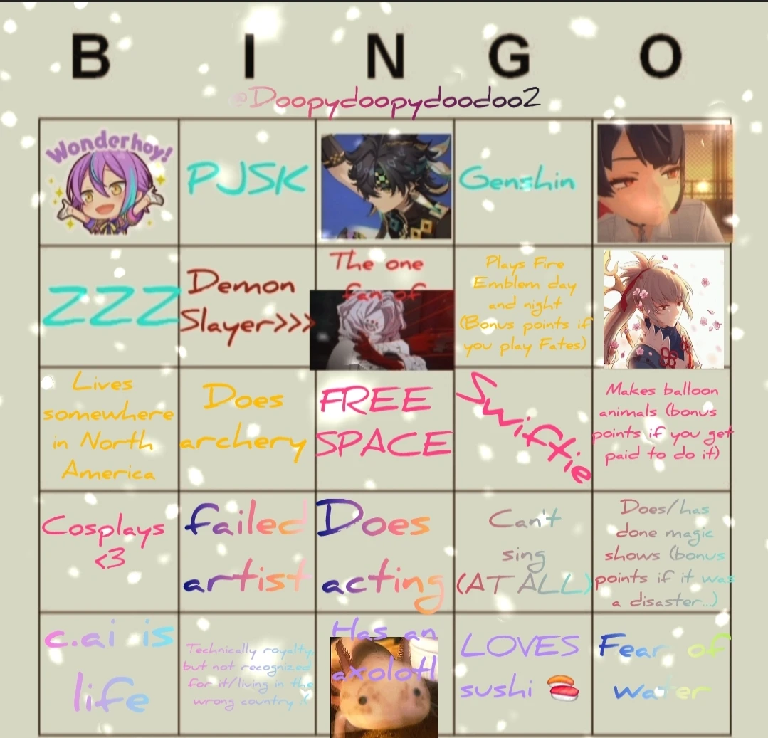 Joining the bingo trend!!! (read desc) | HoYoLAB