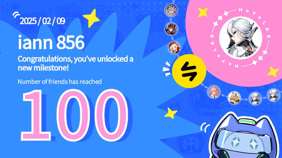 100 friends!🤩🙏 | HoYoLAB