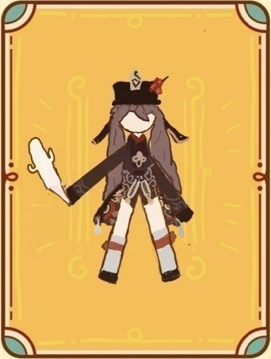 Drawing characters like rattan figures day 4 (hu tao) Genshin Impact ...