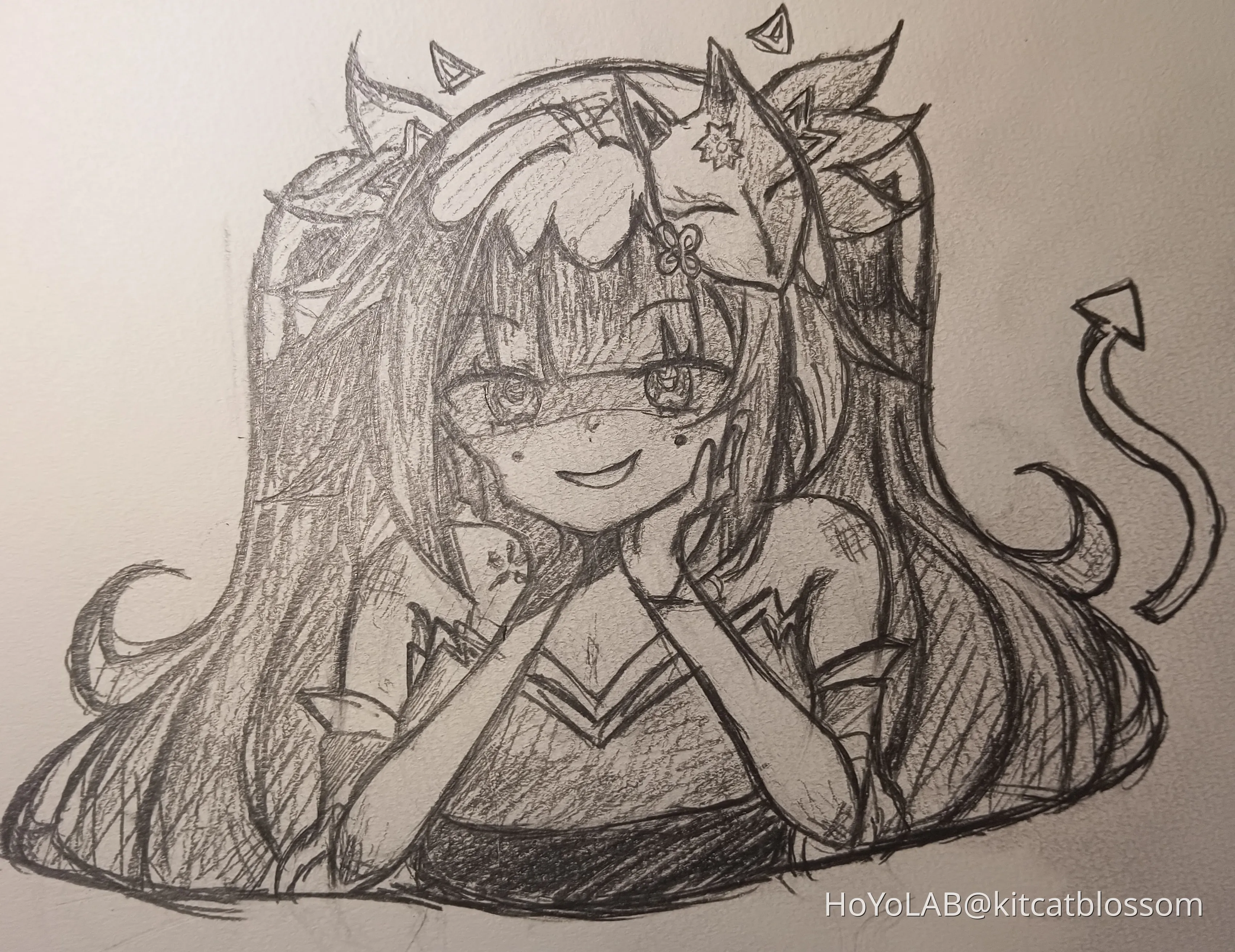 Drawing my favorite Hoyo characters every day until I draw them all ...