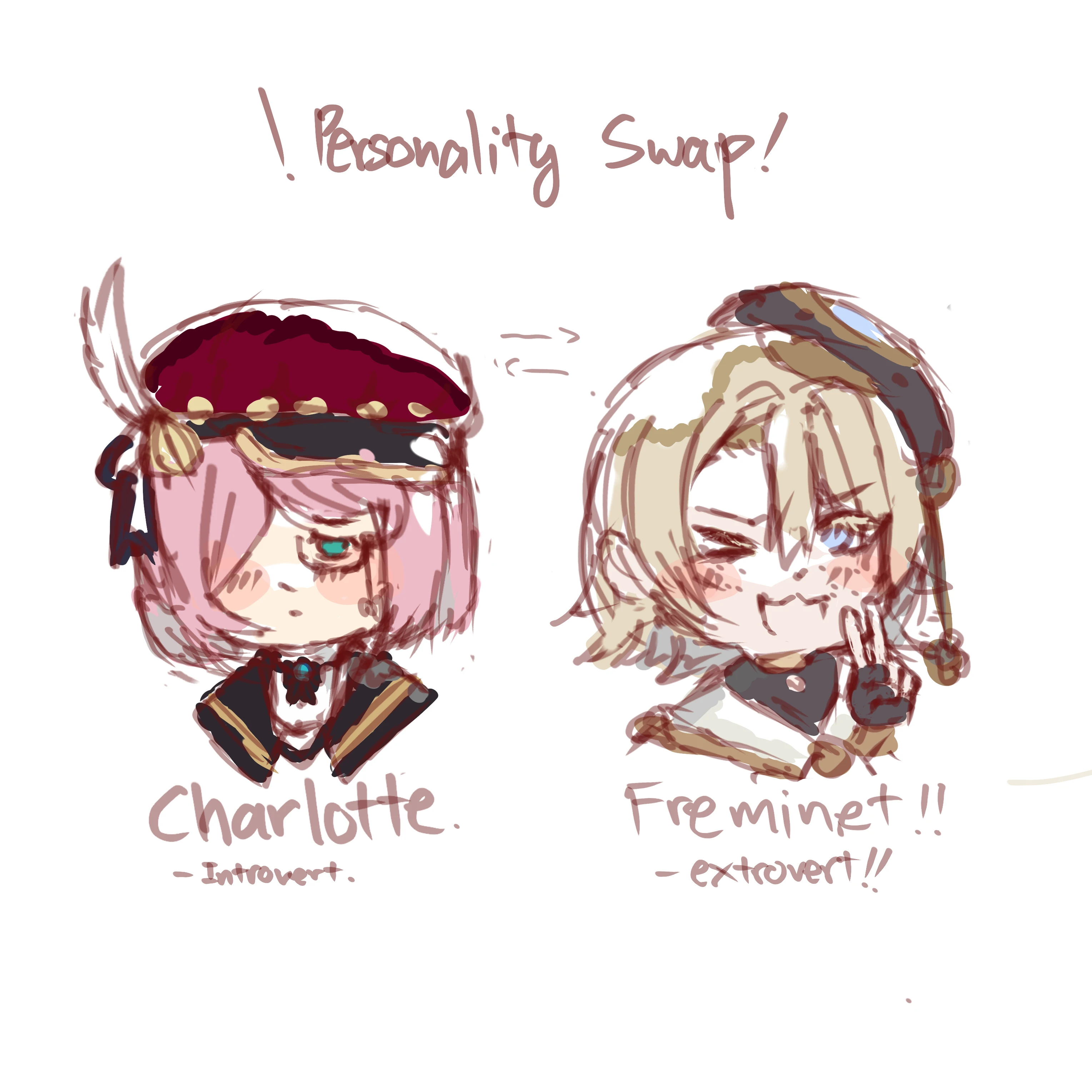 personality swap Freminet & Charlotte !!! Genshin Impact | HoYoLAB