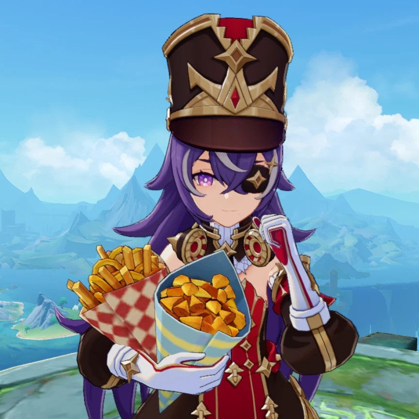 I'm starting to love playing as Chevurse and Qiqi. She's silly Genshin ...