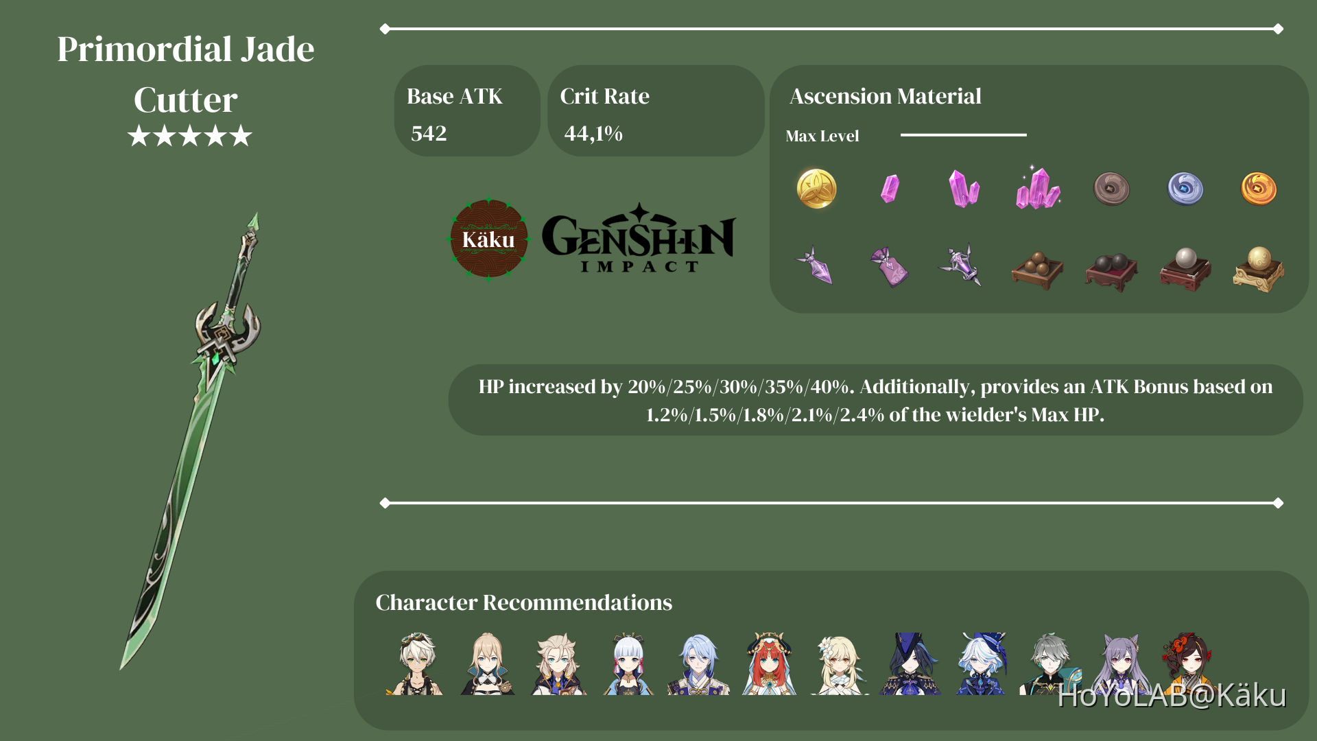 Primordial Jade Cutter - Weapon Guide Genshin Impact | HoYoLAB