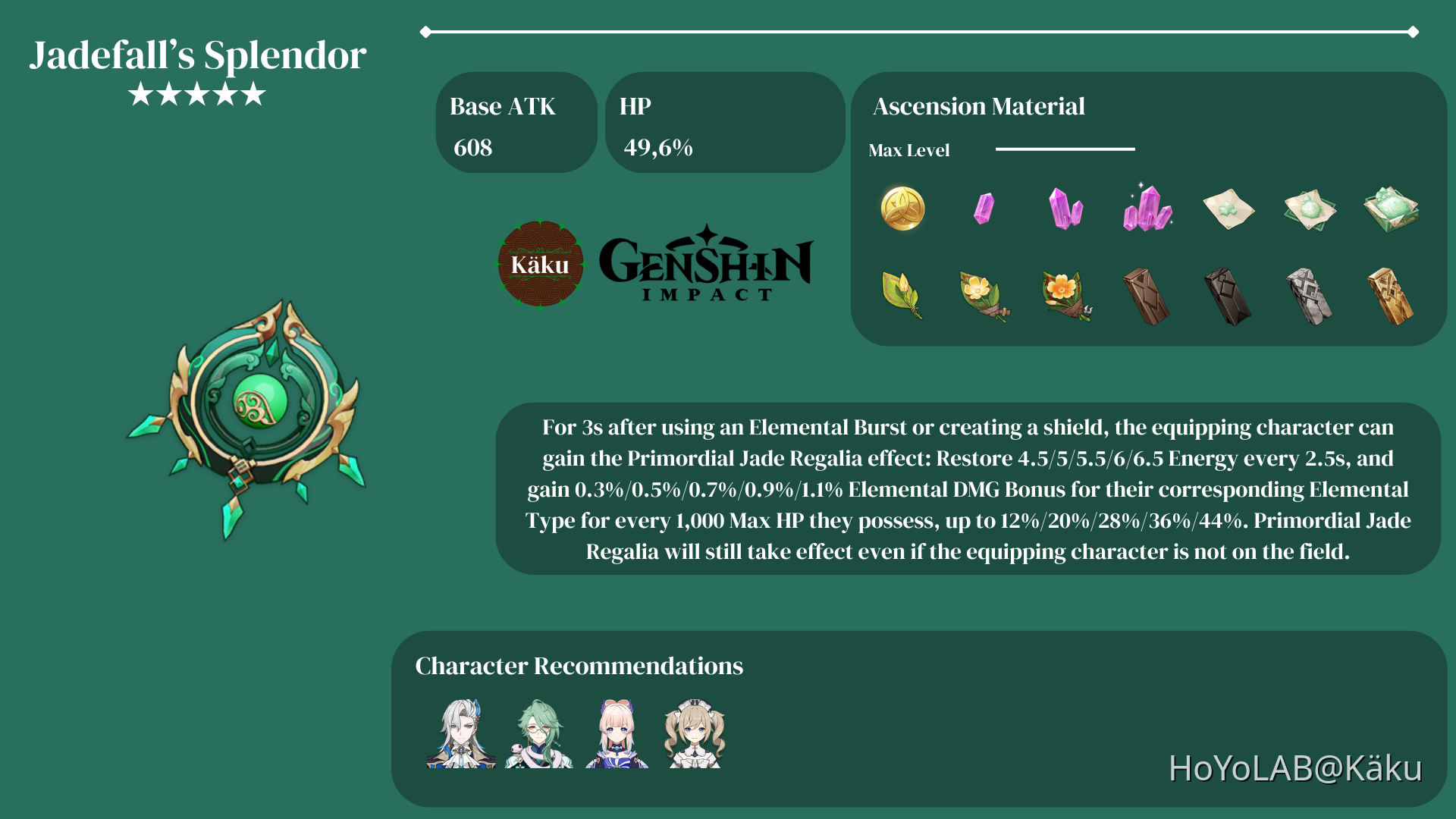 Jadefall's Splendor - Weapon Guide Genshin Impact | HoYoLAB