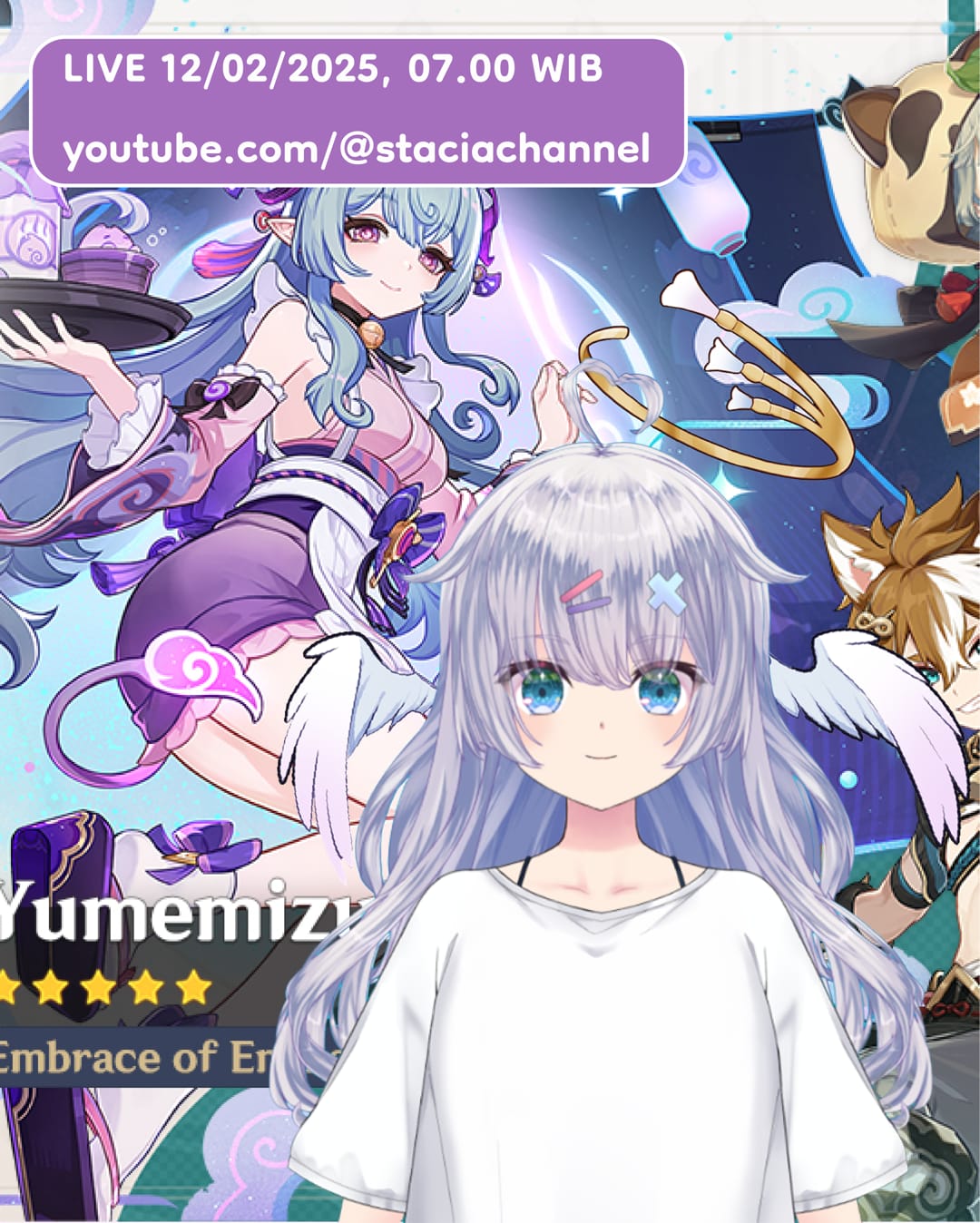 【Genshin Impact】 Gacha Yumemizuki Mizuki 5★, v5.4: Edisi 1 - 12 Februari 2025 【Stacia Channel ...