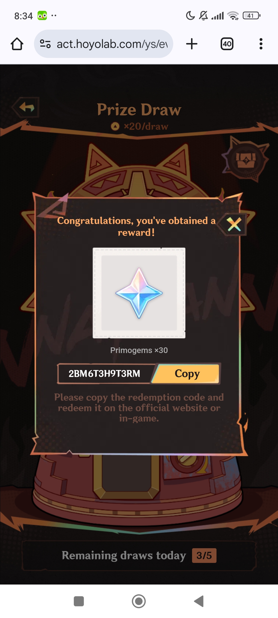 Primogem Code Genshin Impact | HoYoLAB