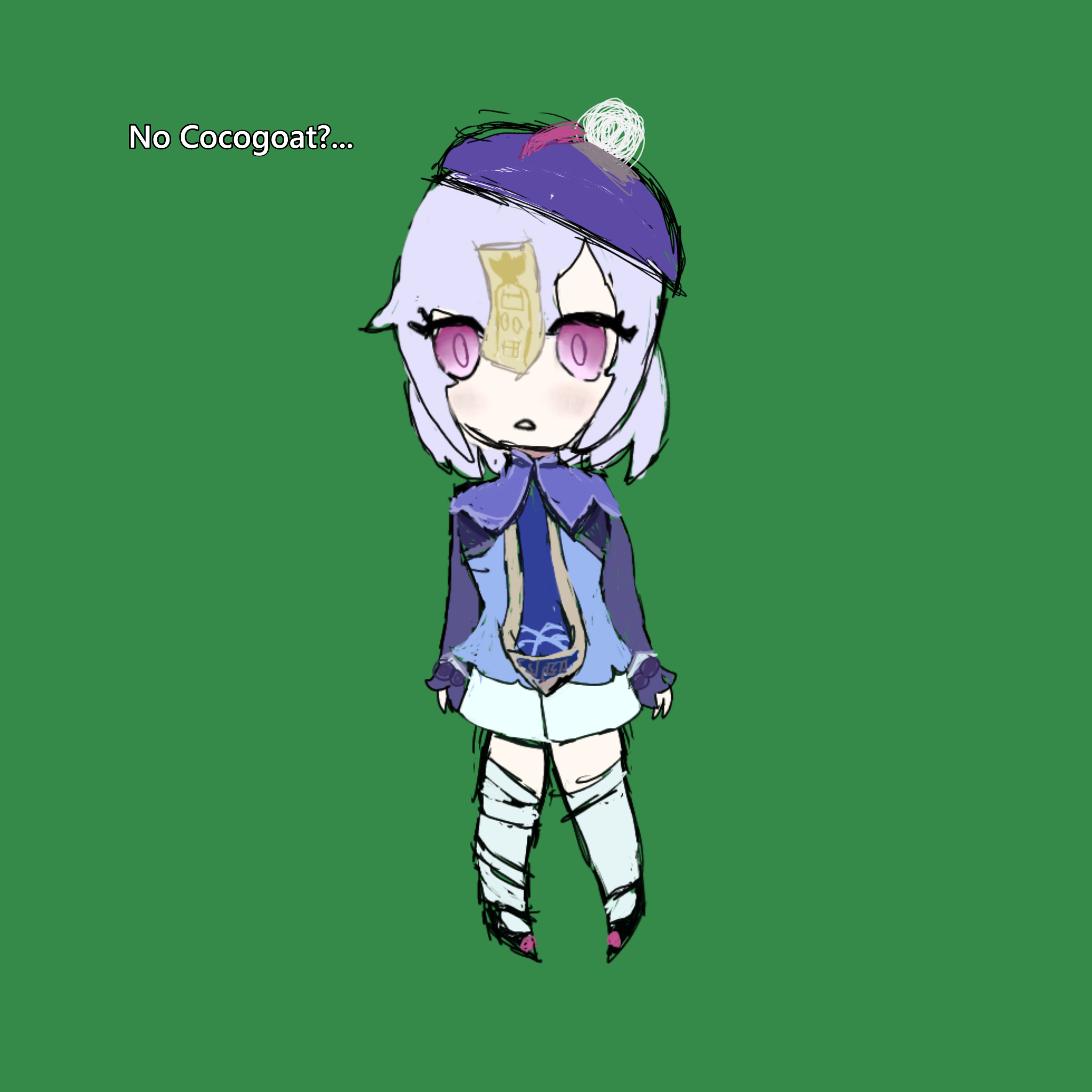 Lazy qiqi drawing Genshin Impact | HoYoLAB