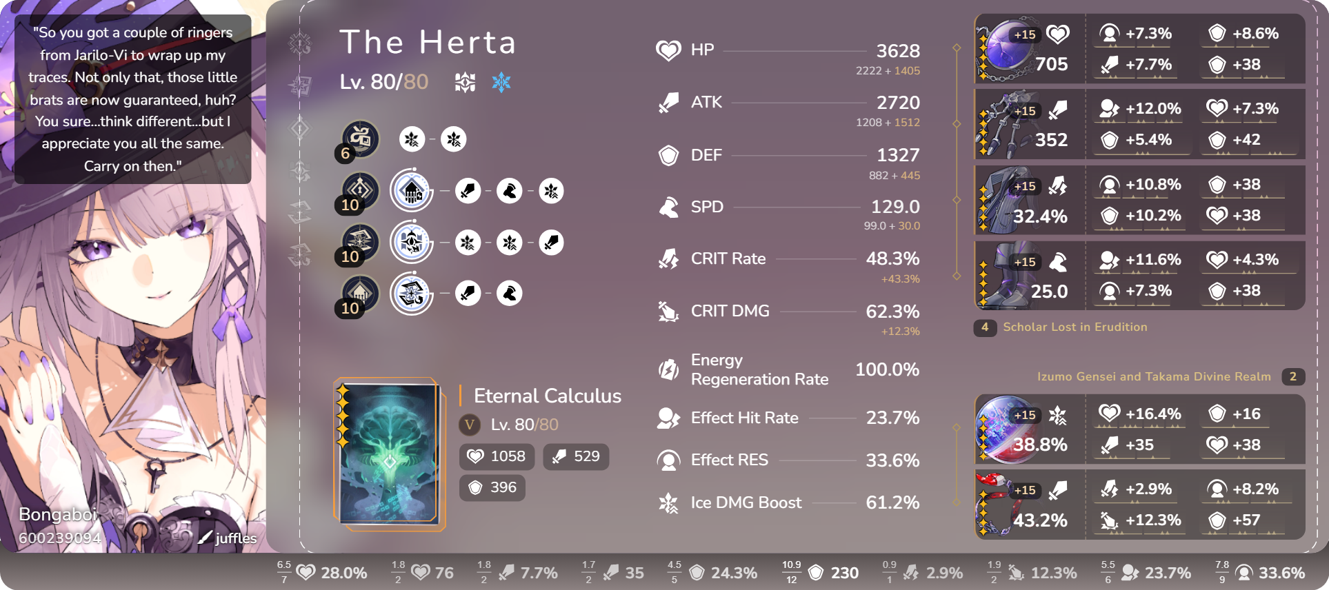 The Herta knew that I wasn't actually going for The Aglaea after all ...