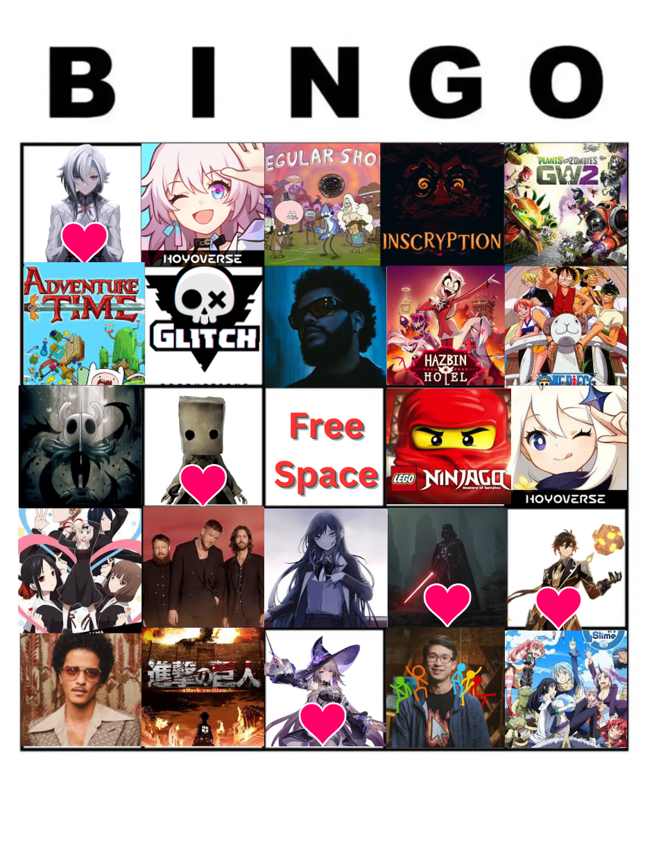 I Made My Own Bingo Sheet!!! | HoYoLAB