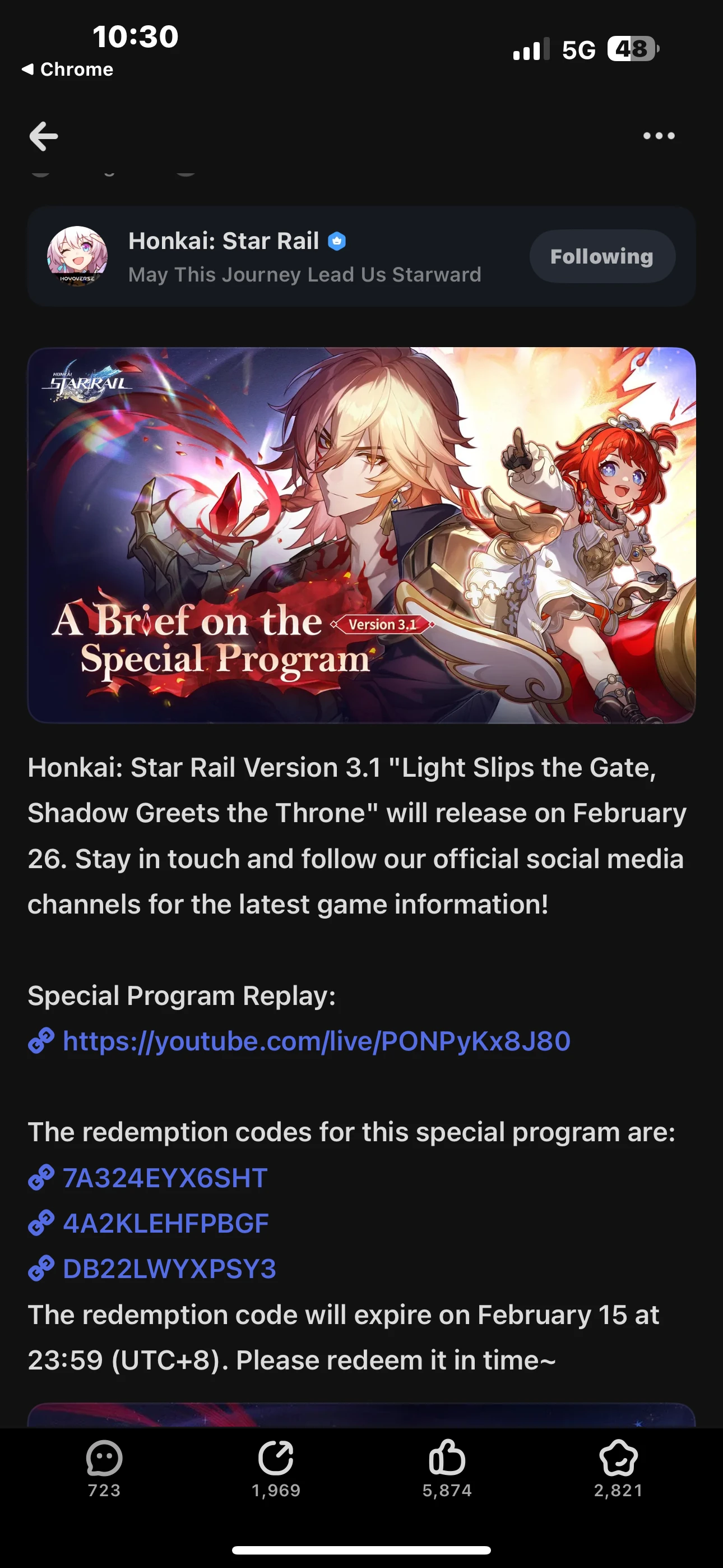 TEMPORARY CODES FOR 300 STELLAR JADES!!! FOR TODAY ONLY!!!! Honkai ...