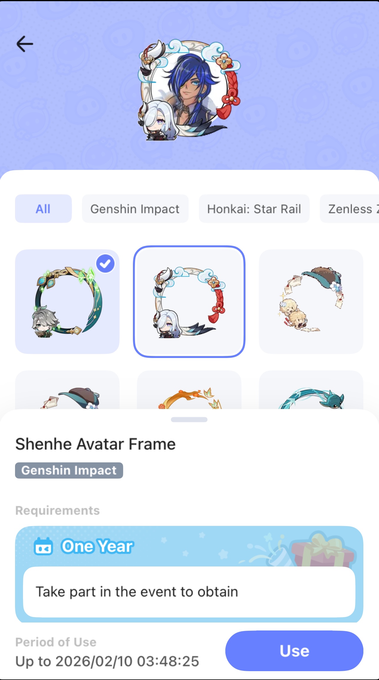 Character Frame | Frame Collection #165, #173-177 Genshin Impact | HoYoLAB