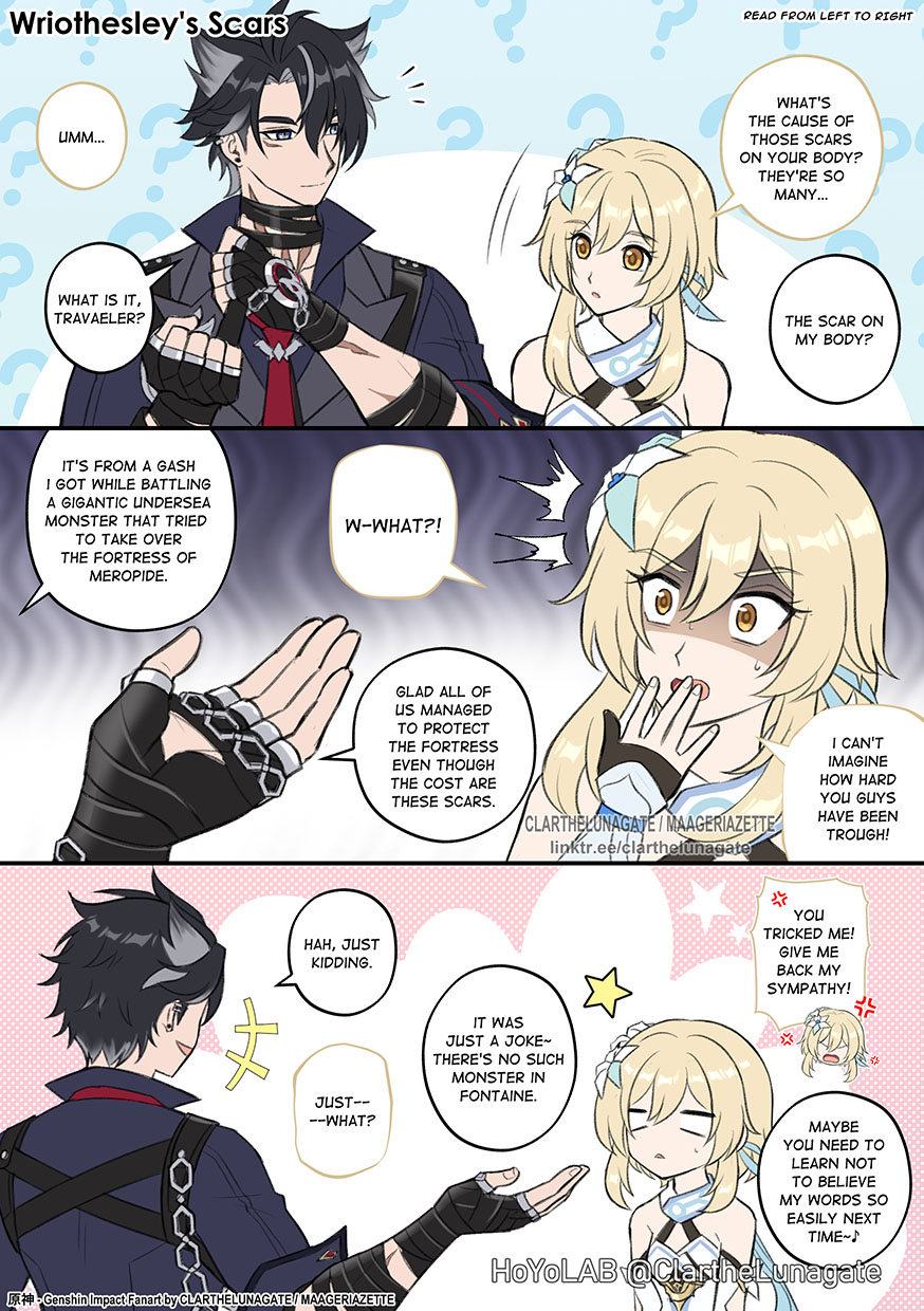 (Comic) Wriothesley's Scars Genshin Impact | HoYoLAB