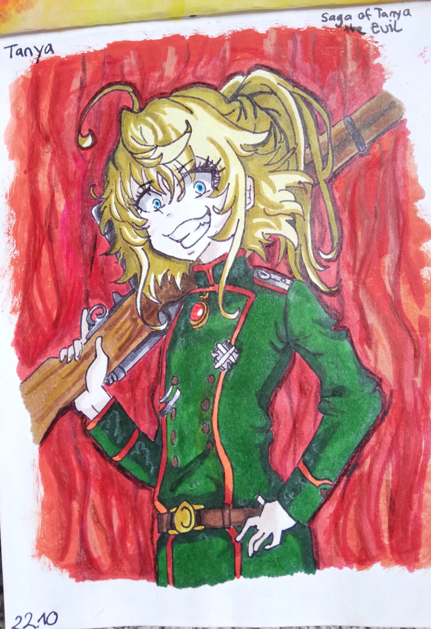 Anime drawing (24/?): Tanya Degurechaff from Saga of Tanya the Evil ...