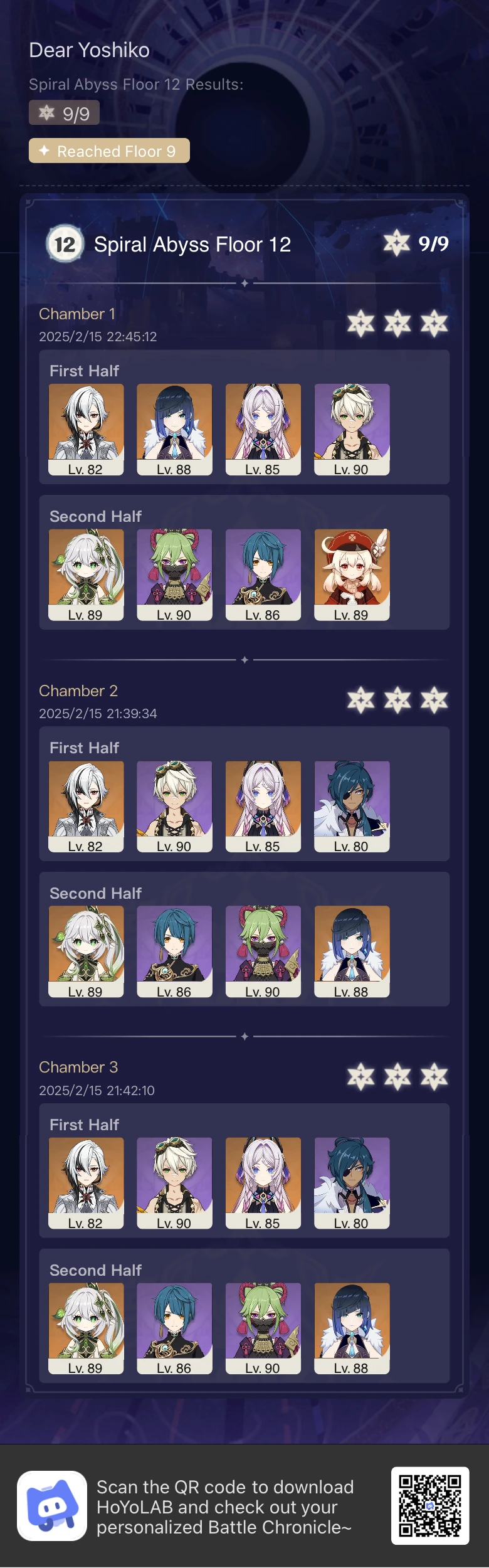 Spiral Abyss 5.3, before and after Granny and C1 Father Genshin Impact ...