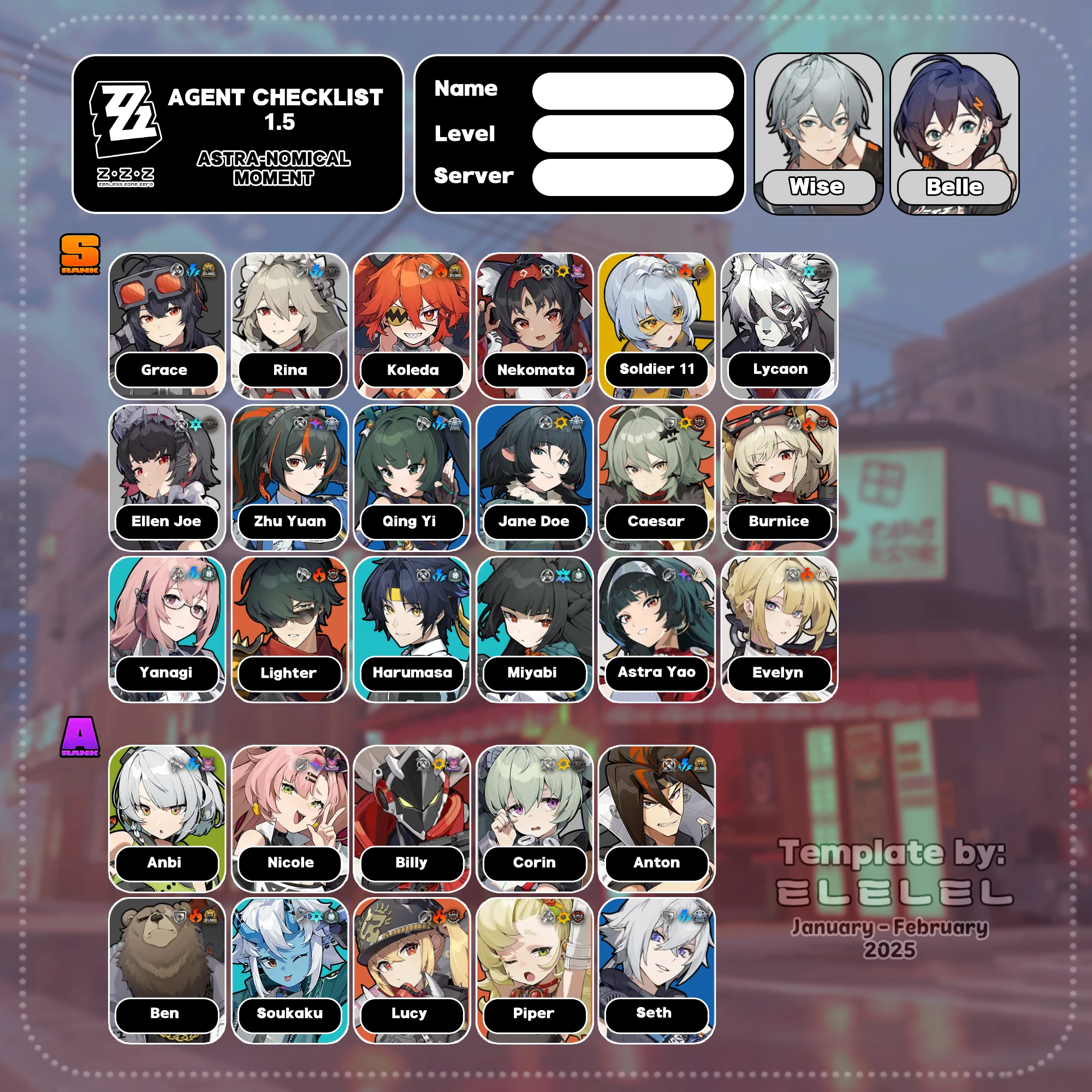 ZZZ - 1.5 Checklist Zenless Zone Zero | HoYoLAB