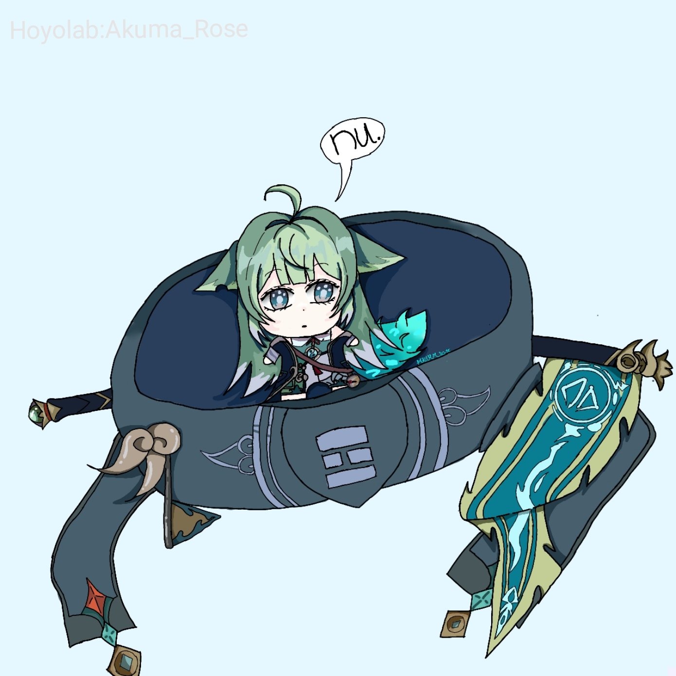 I made a HouHou Fanart, because she is rerunning next version. Honkai ...