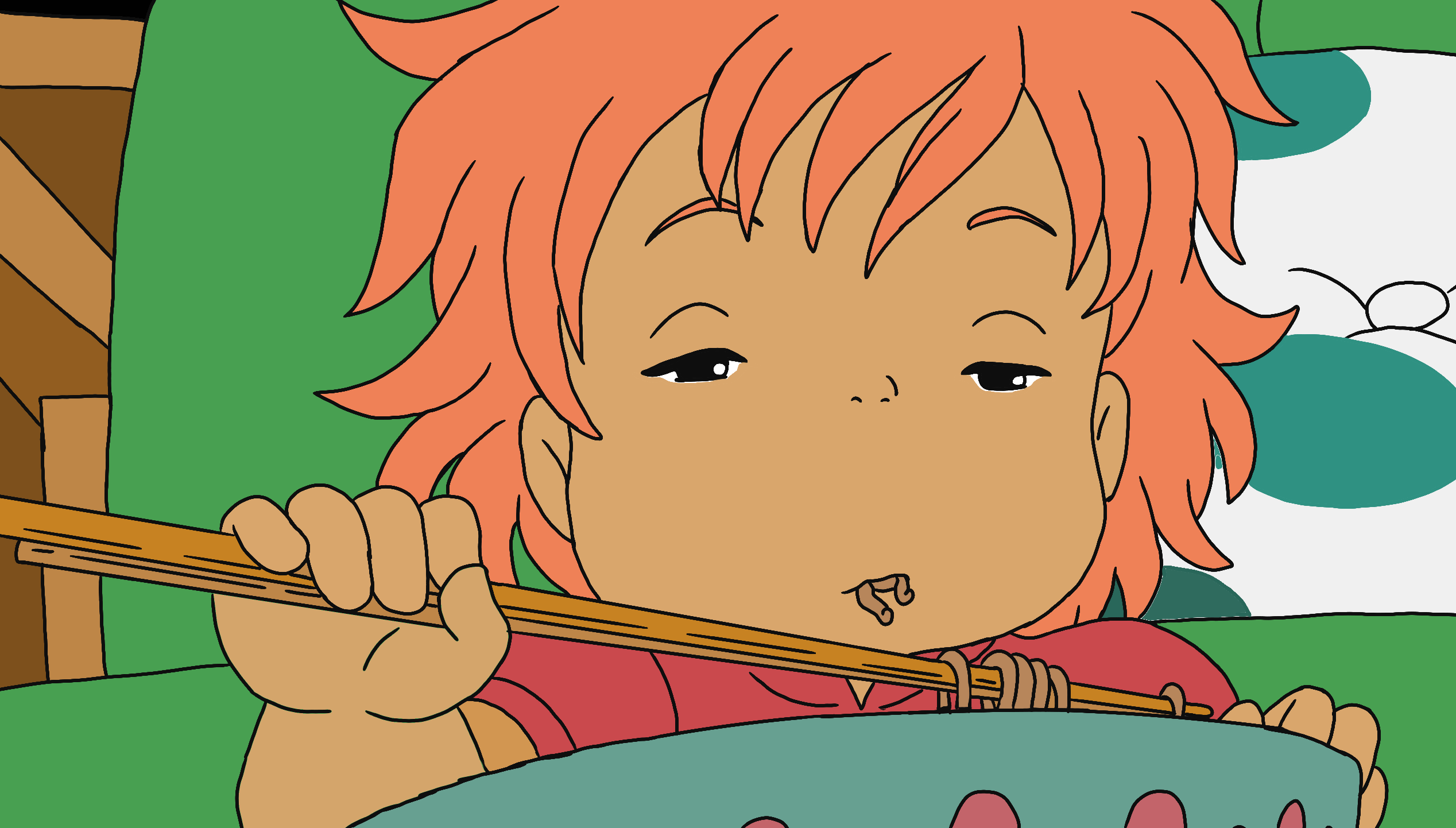 Ponyo eating Ramen | HoYoLAB