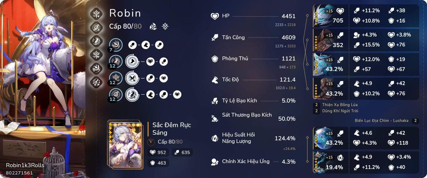 Robin E6S5 Chi Viện Honkai: Star Rail | HoYoLAB