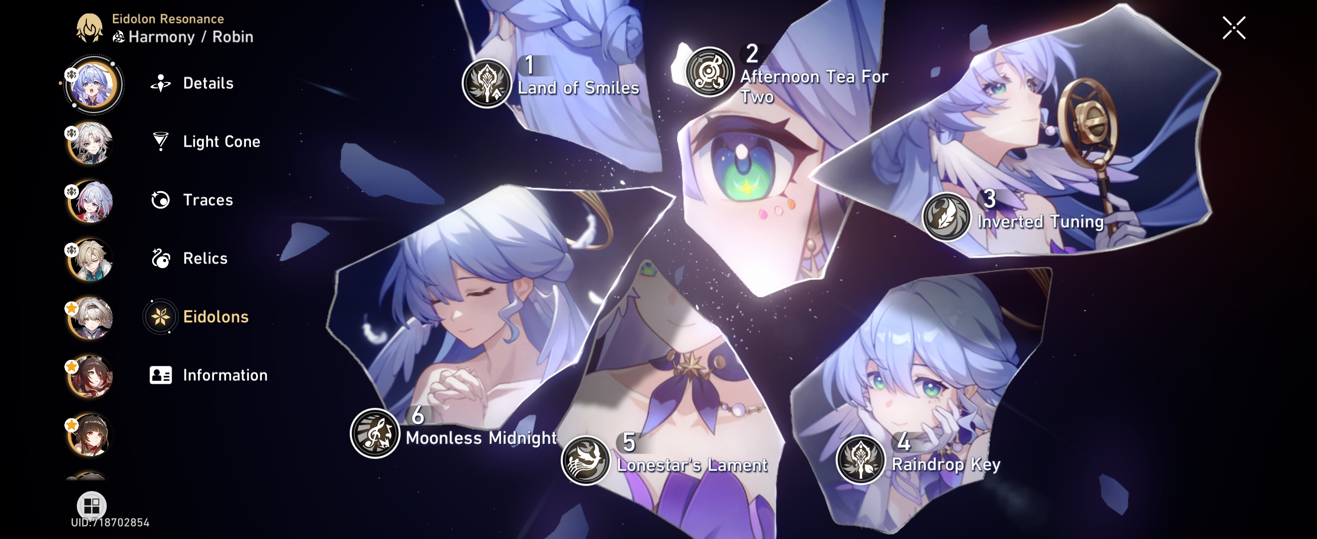 My goal for Robin is complete! E6! (And S2 as a bonus!) Honkai: Star ...