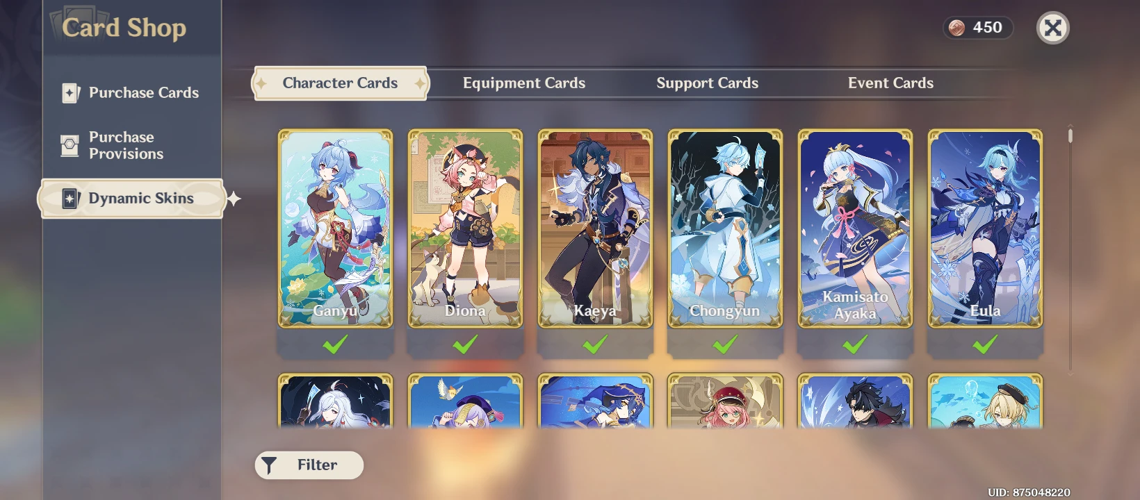 Finally after all these months! i got all of the dynamic cards ...