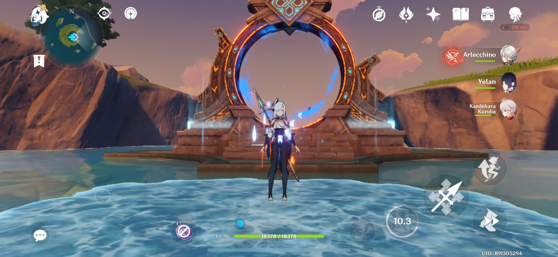 Shenhe in front of the abyss (the abyss fears her power) Genshin Impact ...