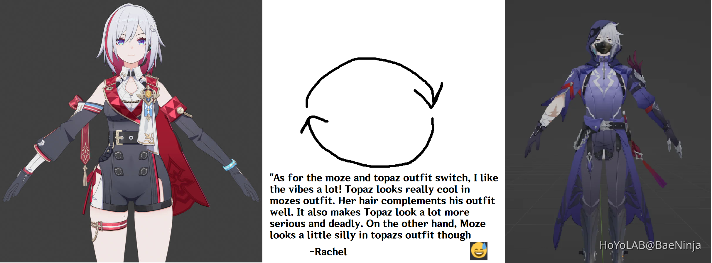Topaz and Moze OUTFIT SWAP!!! Honkai: Star Rail | HoYoLAB