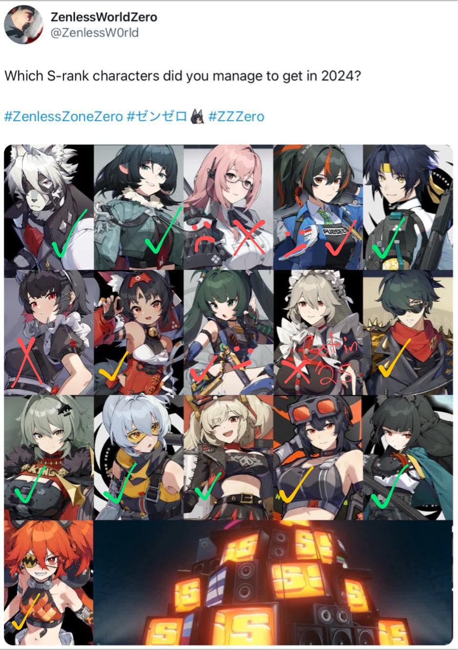 S-Ranks in 2024 Zenless Zone Zero | HoYoLAB