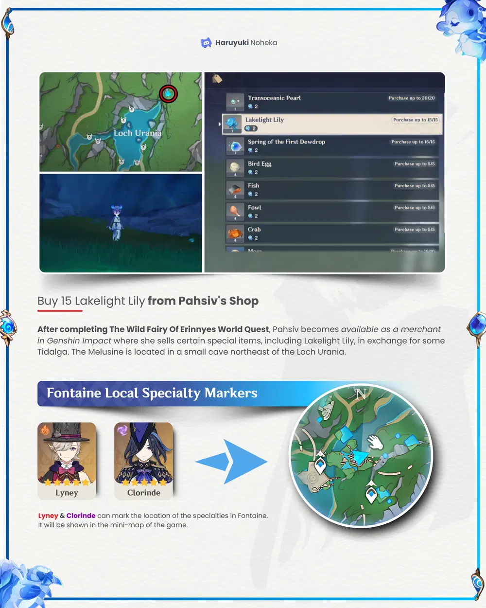 [Farming Guide] Furina Material Location 💦 Genshin Impact | HoYoLAB