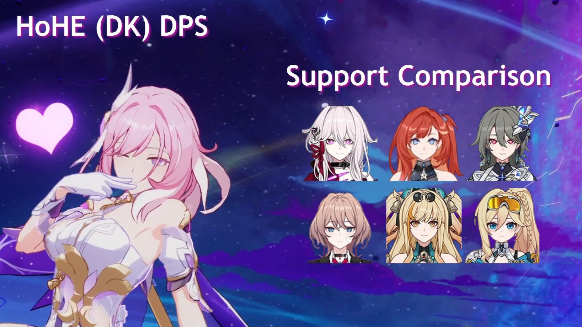 HoHE (DK) DPS - Her Support Comparison Honkai Impact 3rd | HoYoLAB