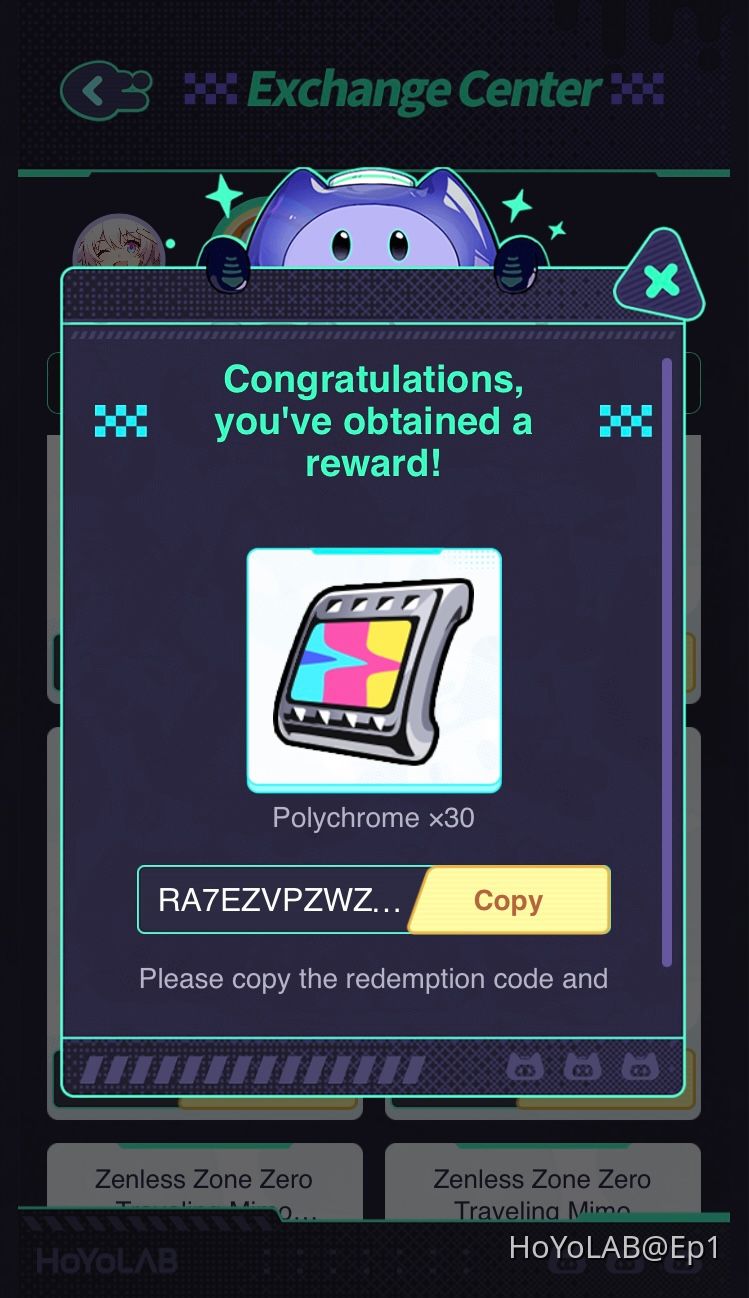 One-time polychrome x30 code Zenless Zone Zero | HoYoLAB