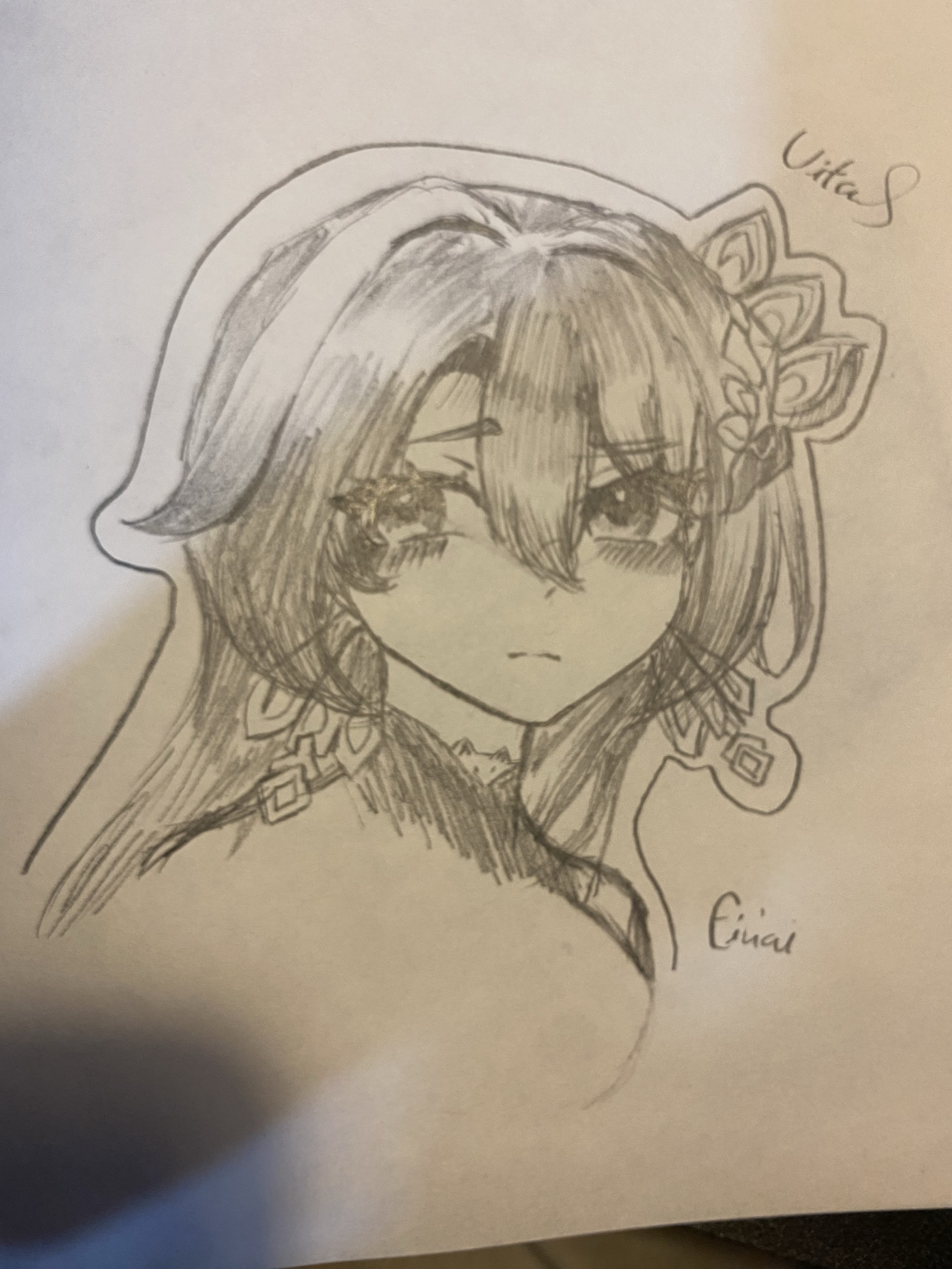 quick 20 minute sketch of vita, teriri, and griseo :3 Honkai Impact 3rd ...