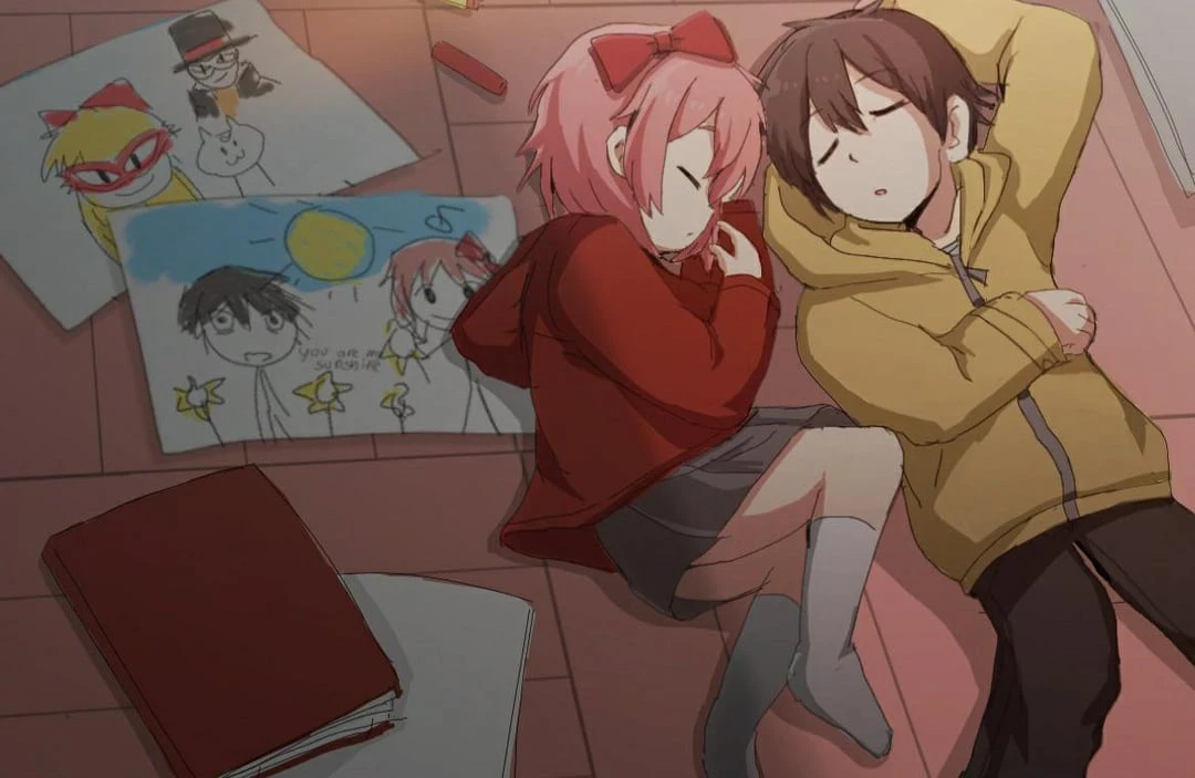 Child Sayori and MC Sleeping | HoYoLAB