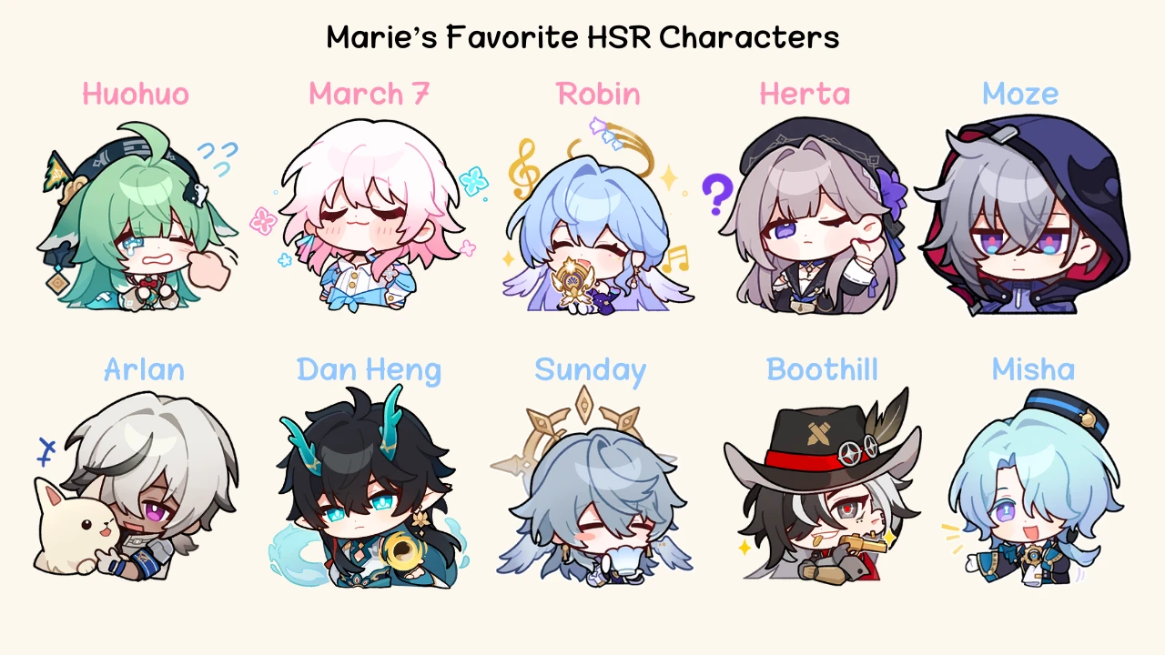 My Favorite HSR Characters Honkai: Star Rail | HoYoLAB