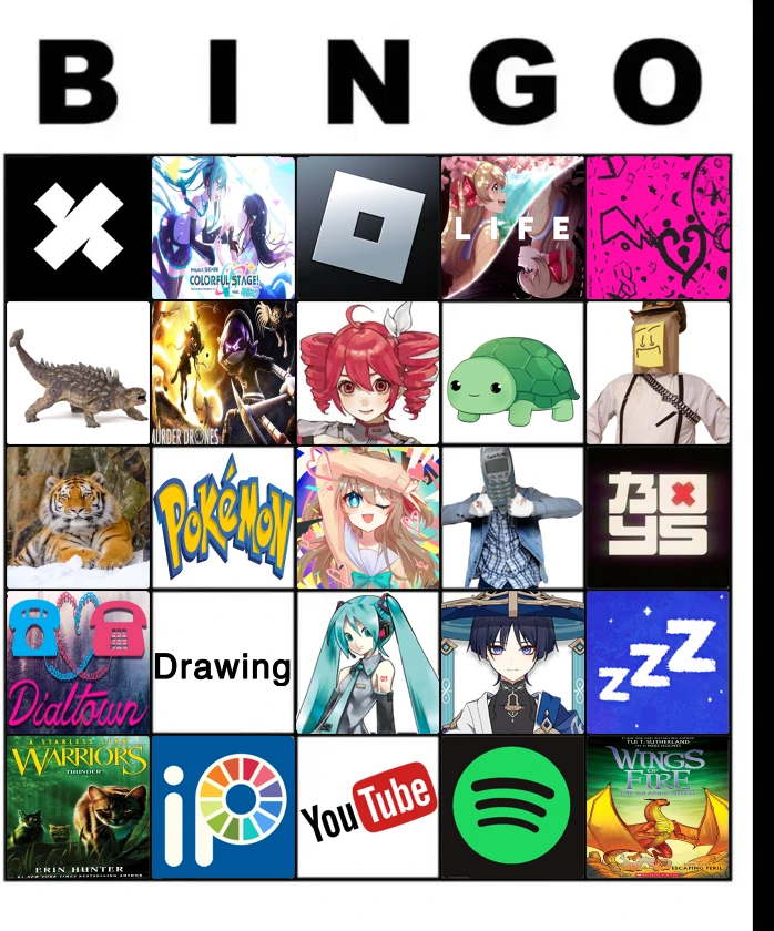 My bingo of things i like/love !! I was really thinking what i should put lol | HoYoLAB