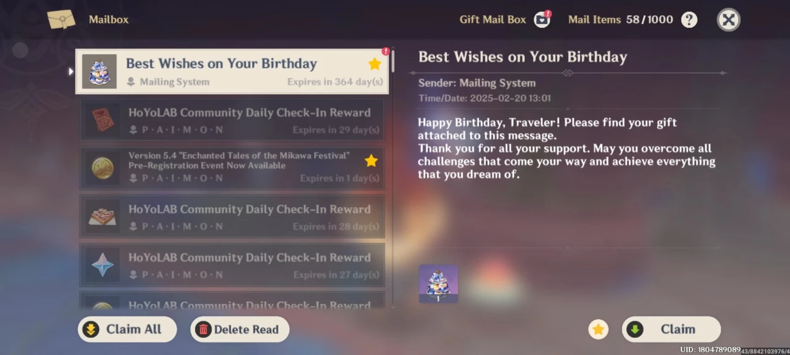 My first ever birthday in genshin😍 Genshin Impact | HoYoLAB