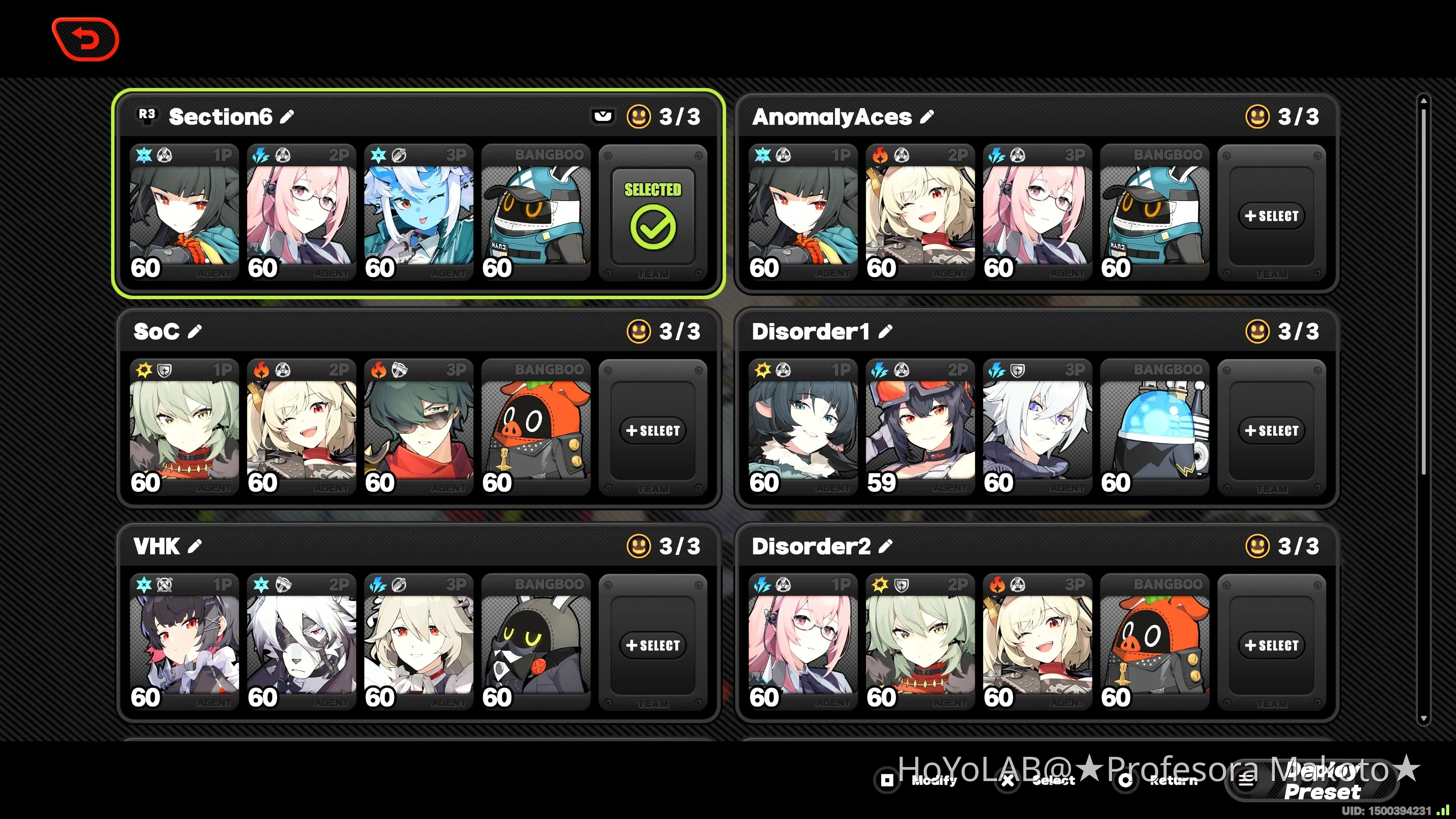 My Preset ZZZ teams. Zenless Zone Zero | HoYoLAB