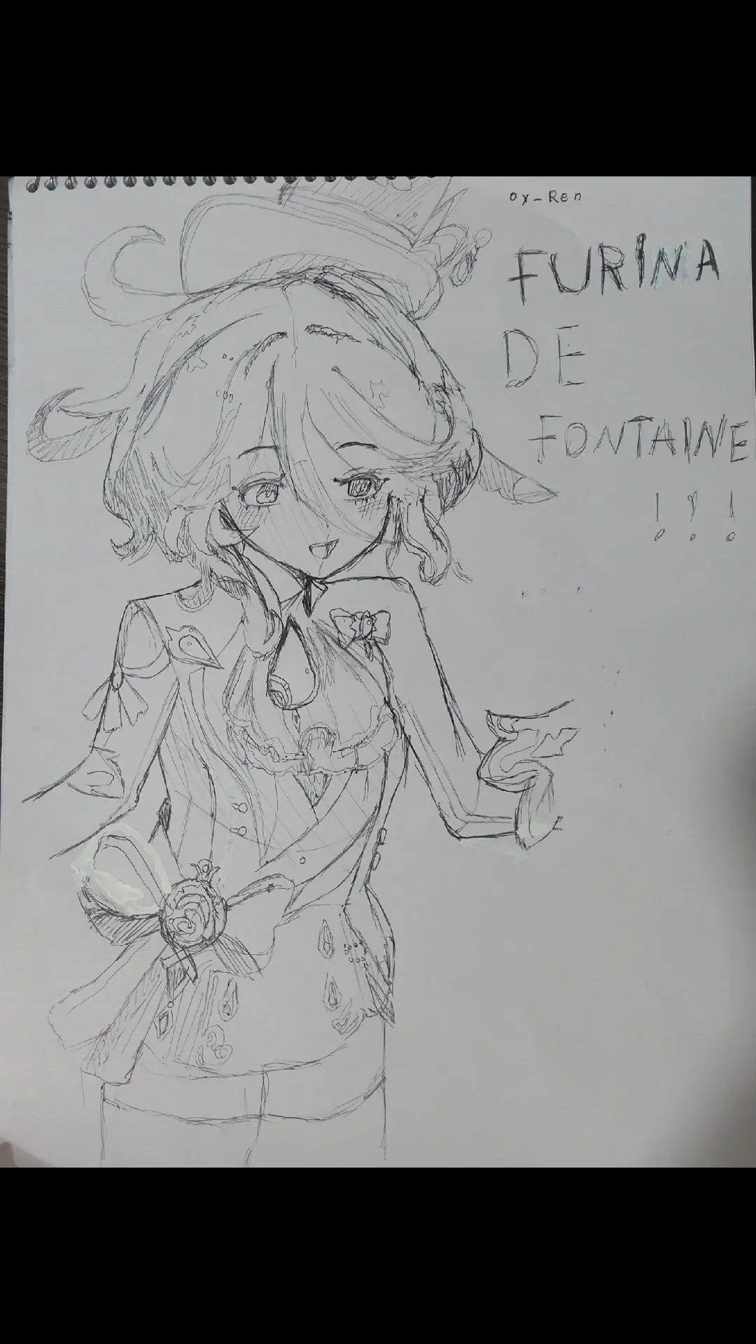 I tried to draw furina Genshin Impact | HoYoLAB