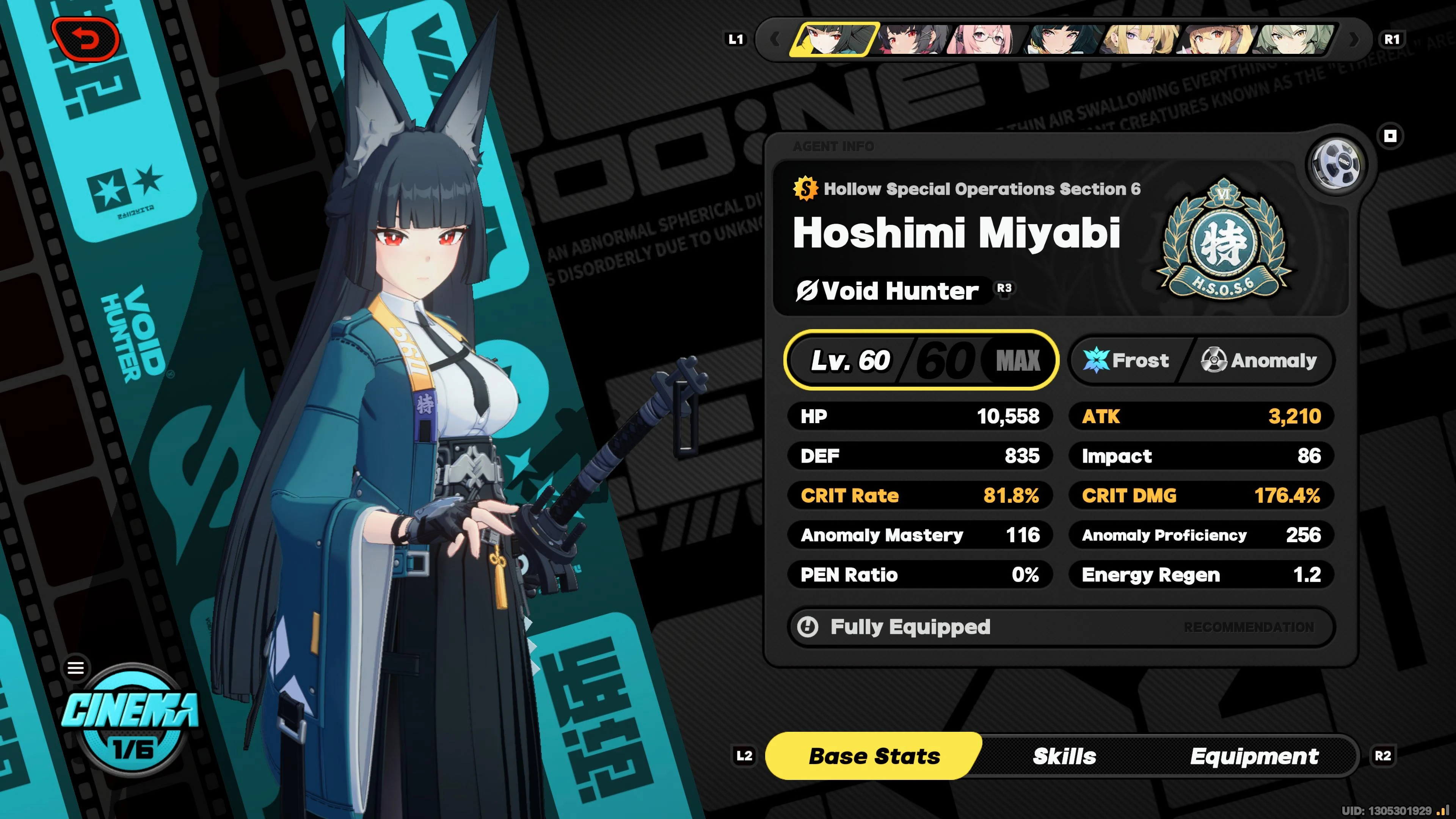 My Miyabi final stats Zenless Zone Zero | HoYoLAB