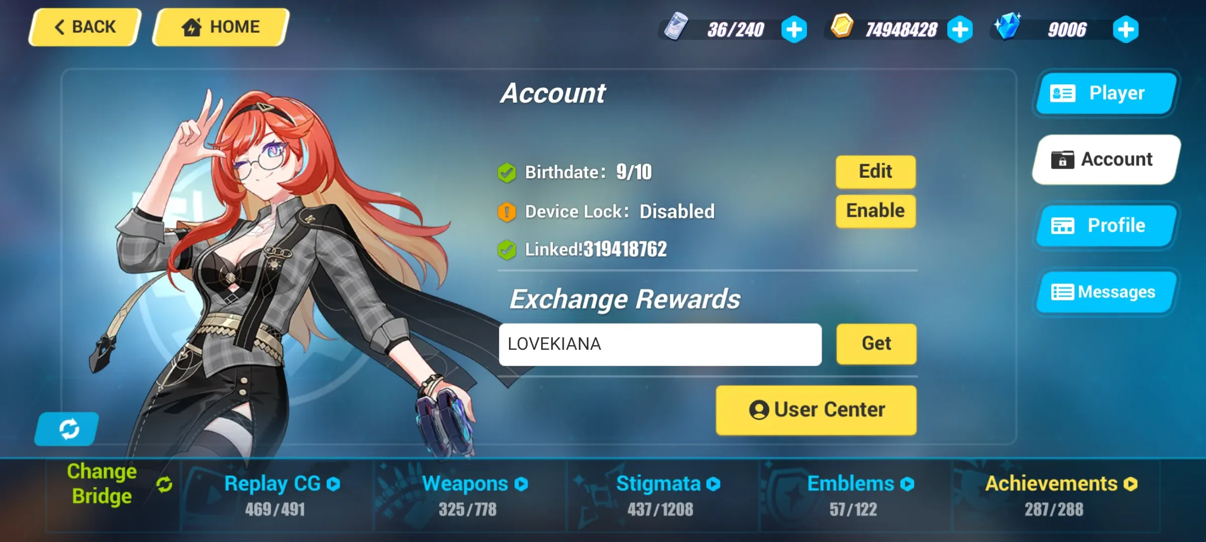 New code: LOVEKIANA , 100 crystals 💎💎💎 Honkai Impact 3rd | HoYoLAB