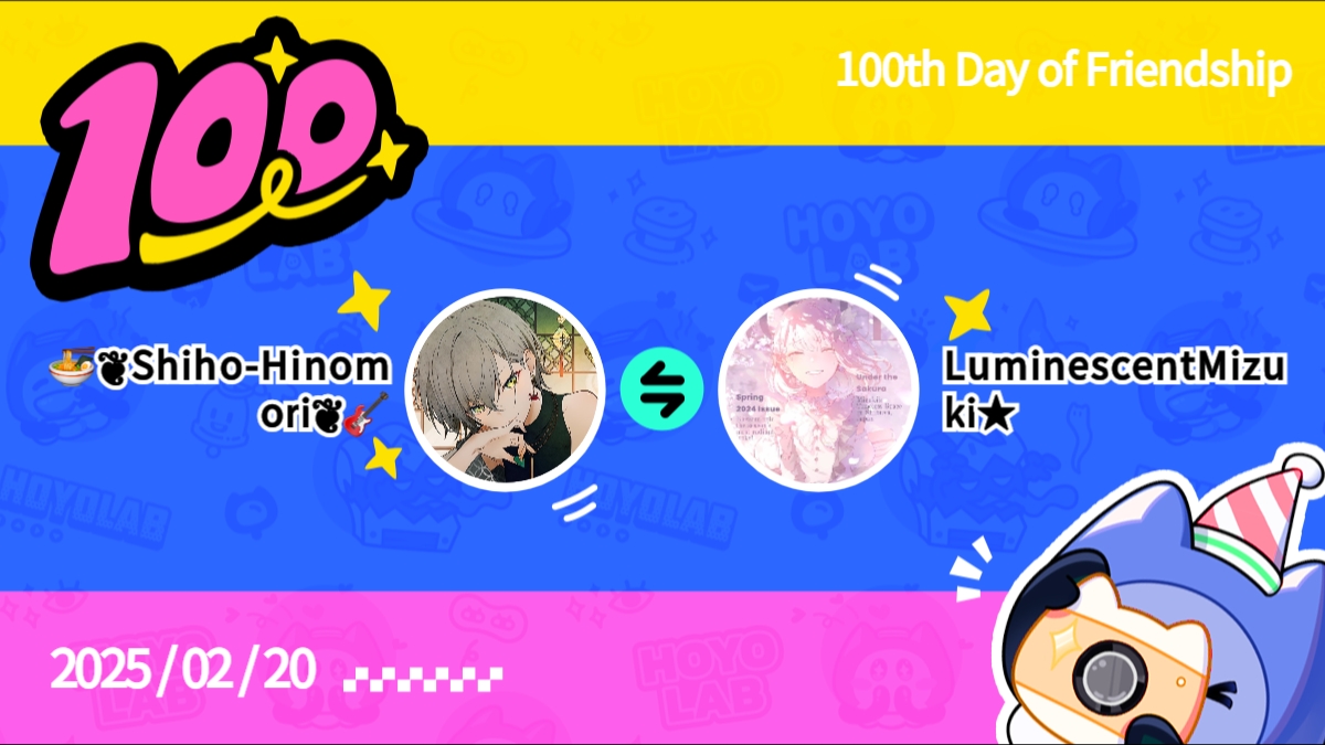 101 days of Friendship with Shiho!! | HoYoLAB