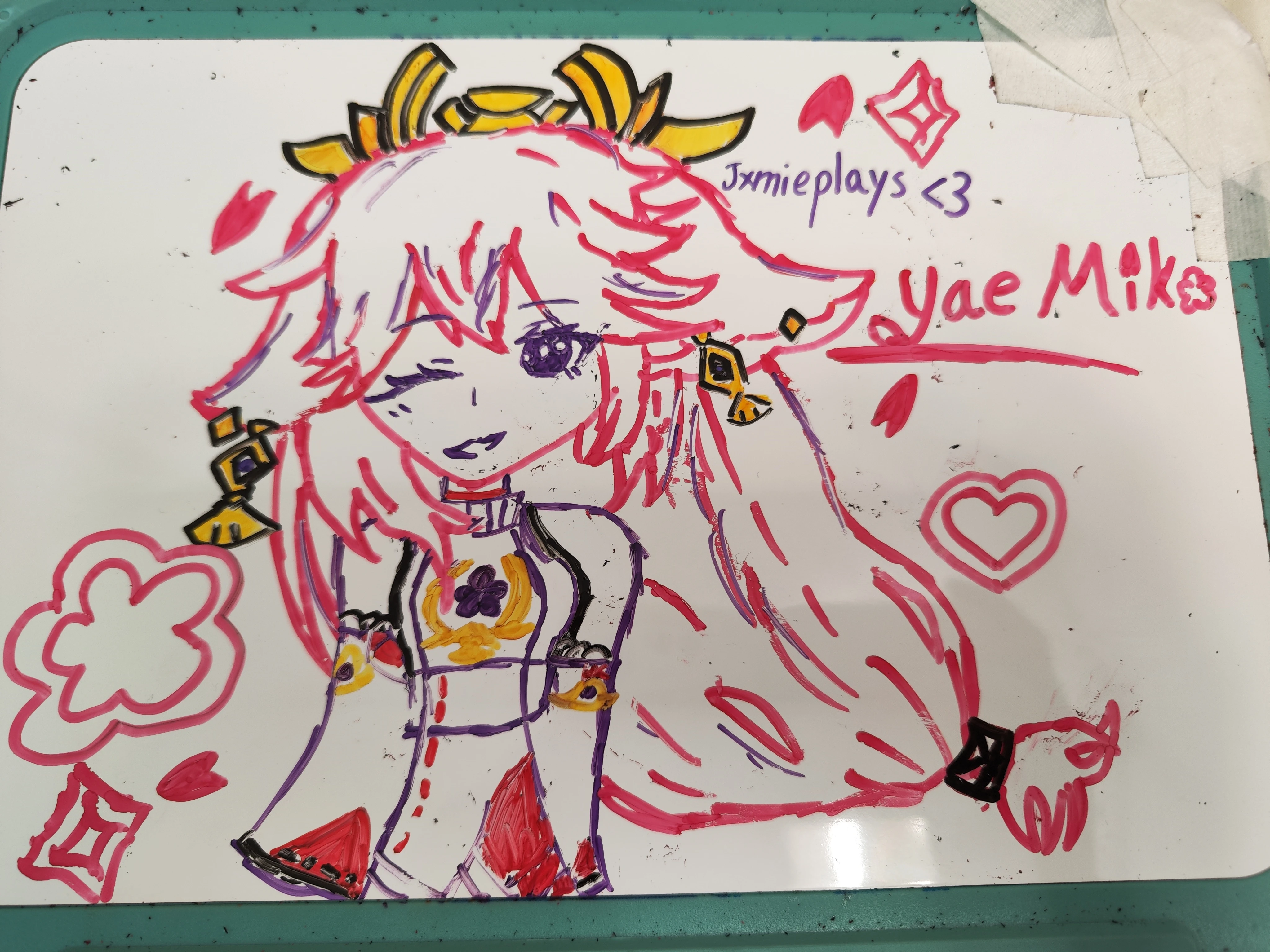 Got bored so made this random whiteboard Yae Miko drawing Genshin ...