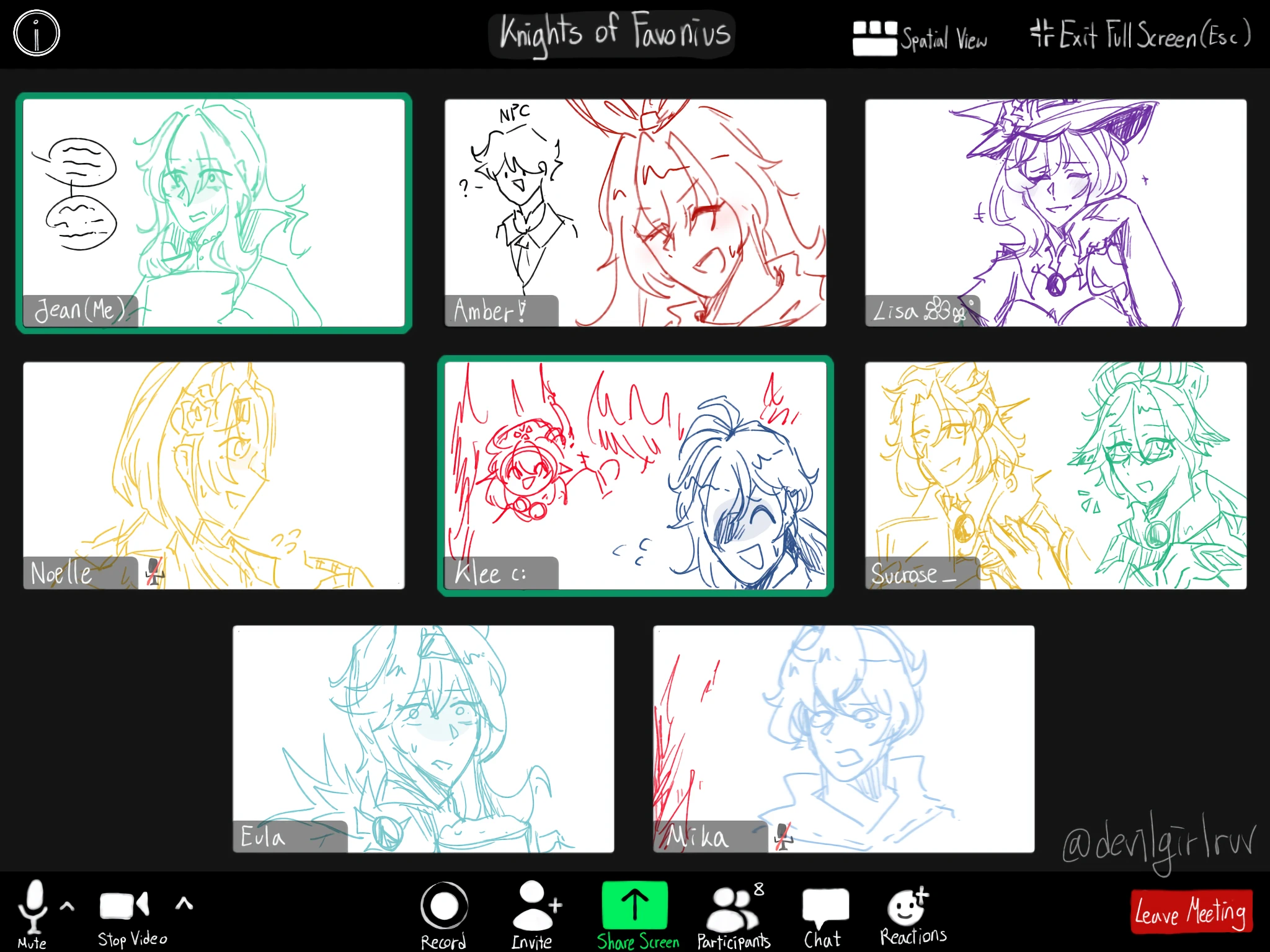 Online Meeting but it's The Knights of Favonius Genshin Impact | HoYoLAB