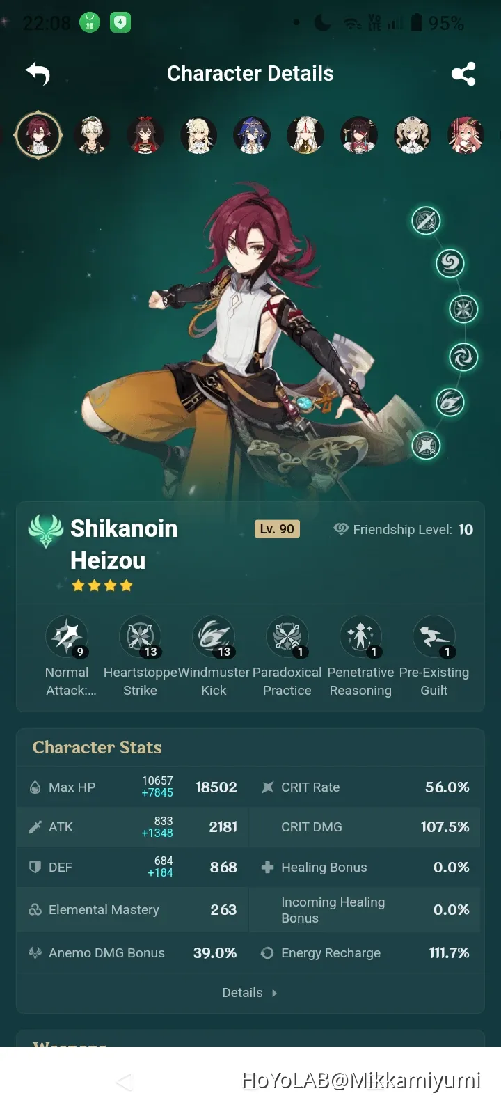 Heizou build Genshin Impact | HoYoLAB