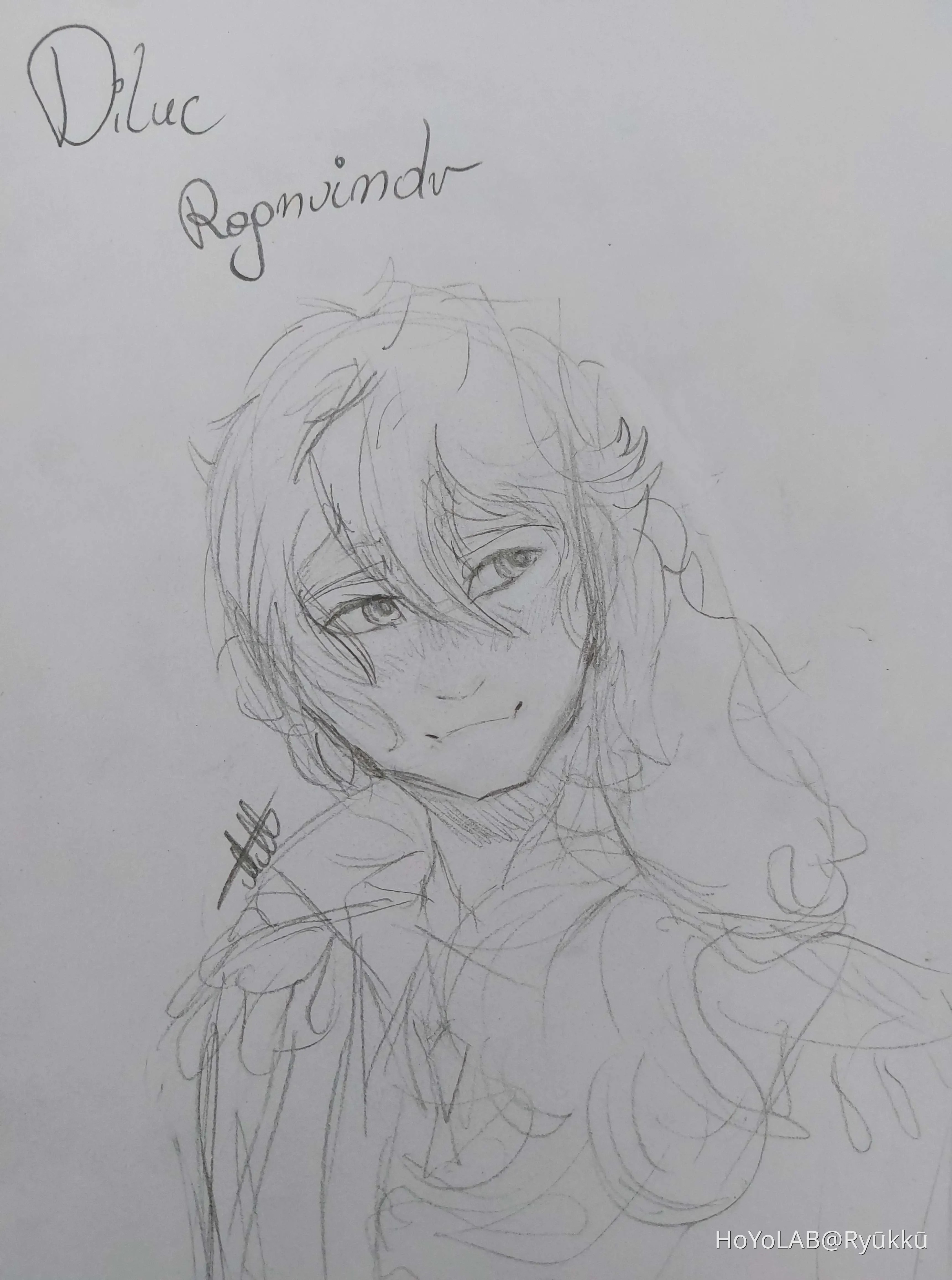 Two drawings of Diluc :DD Genshin Impact | HoYoLAB