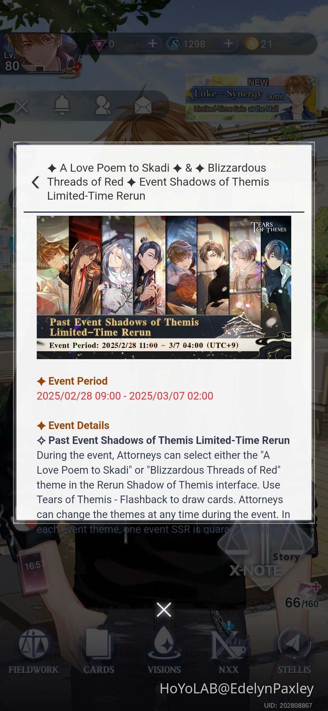 re run Tears of Themis | HoYoLAB