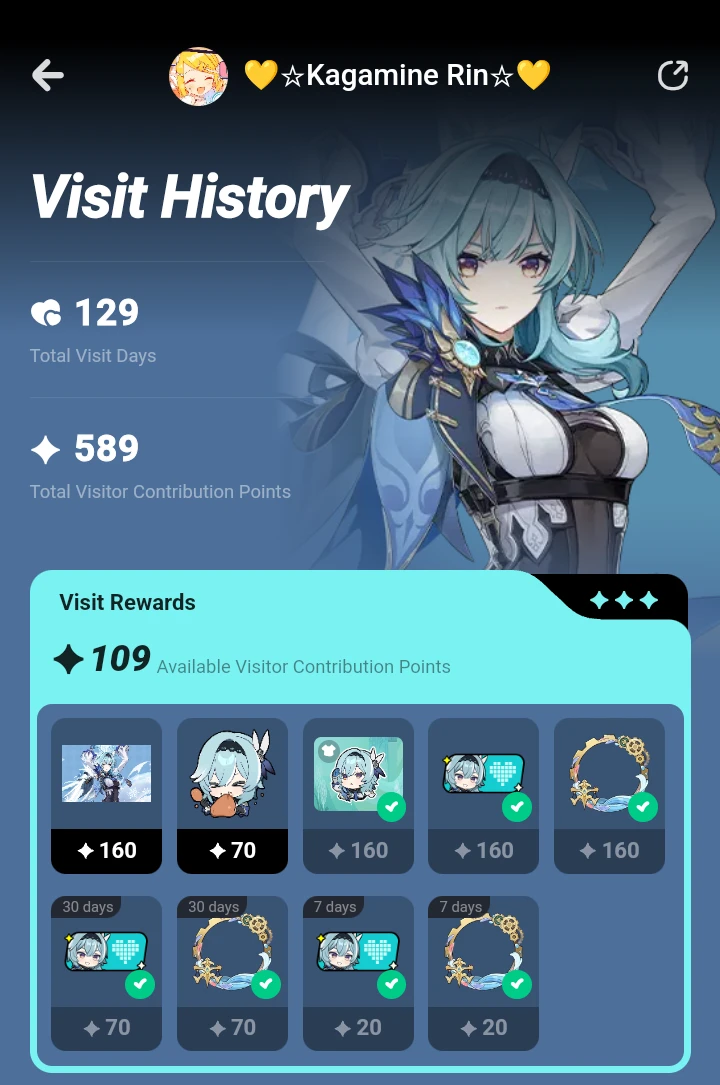 My progress with Eula Genshin Impact | HoYoLAB