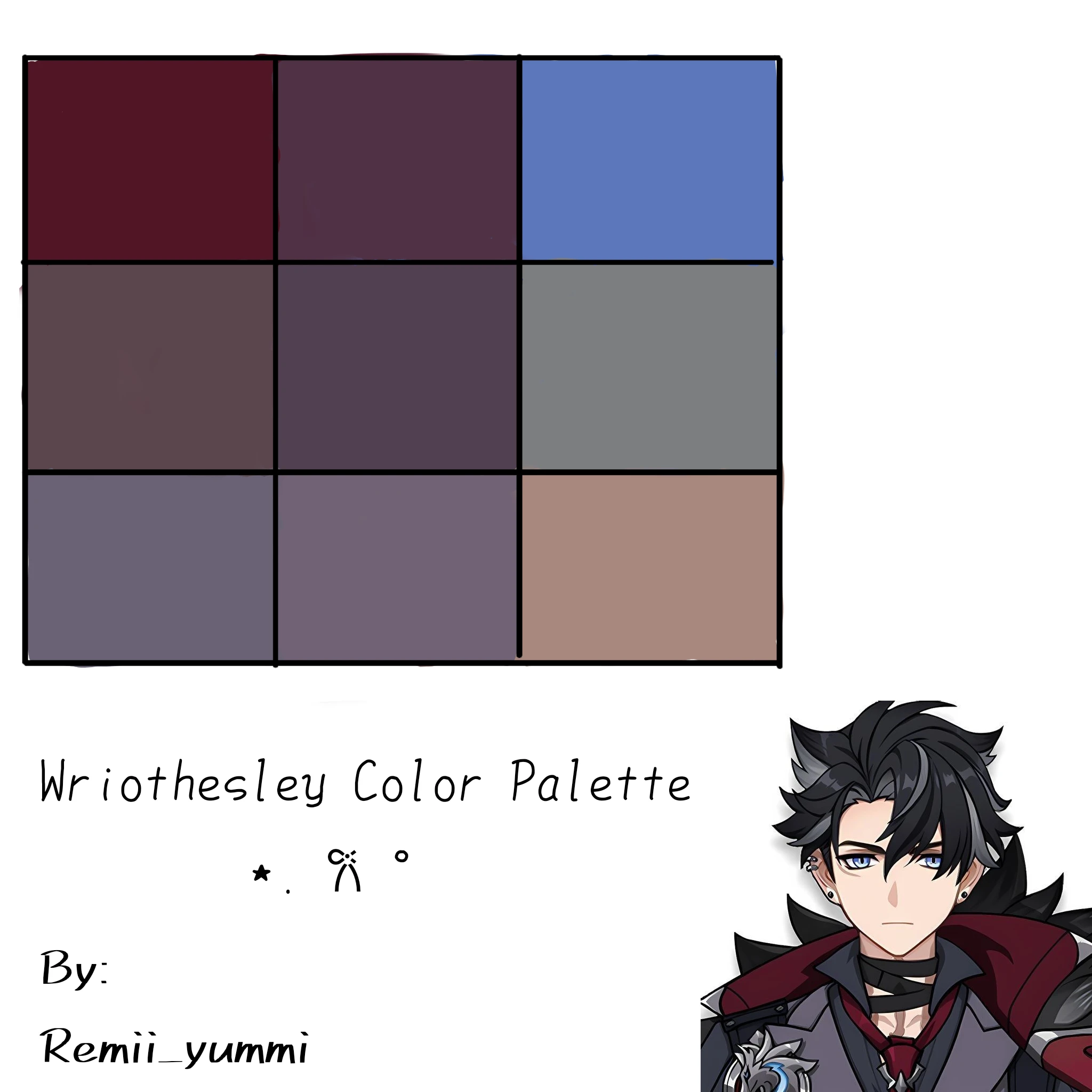 Wriothesley Color Palette ♡ Genshin Impact | HoYoLAB