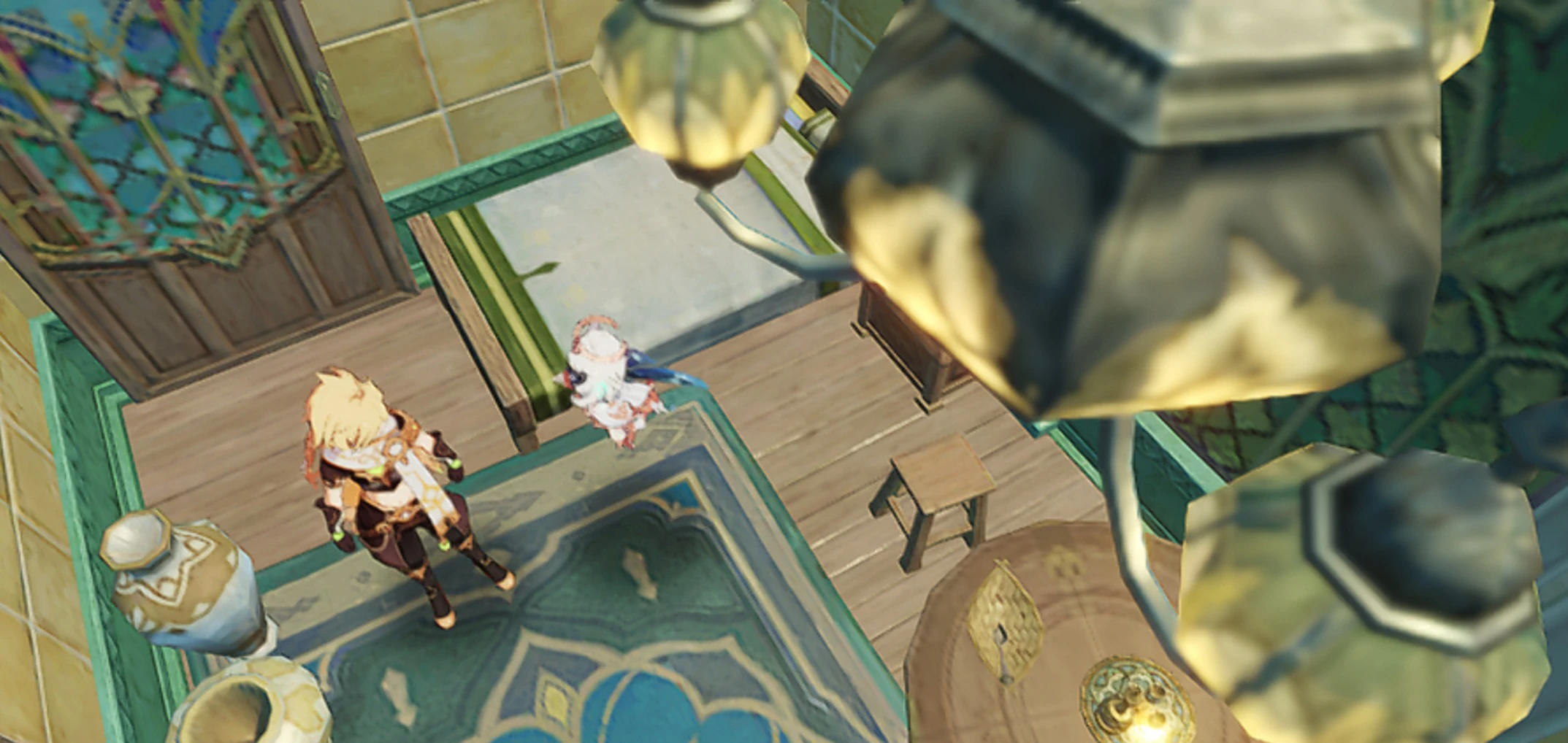 Quick question, WHERE DOES PAIMON SLEEP? there is only one bed, and we ...